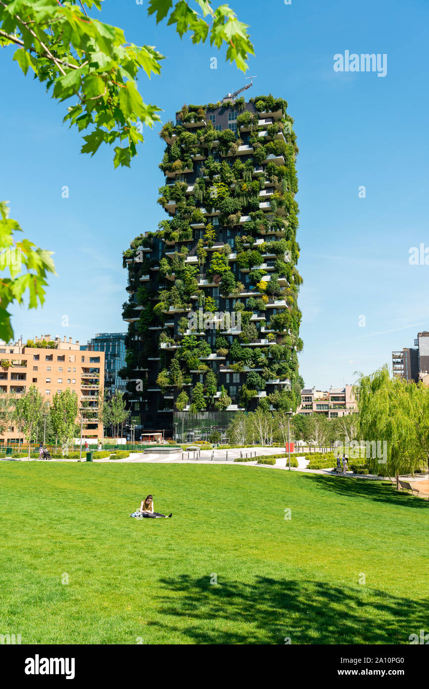 MILAN, ITALY - MAY 31, 2019: Bosco Verticale Or Vertical Forest Are A ...