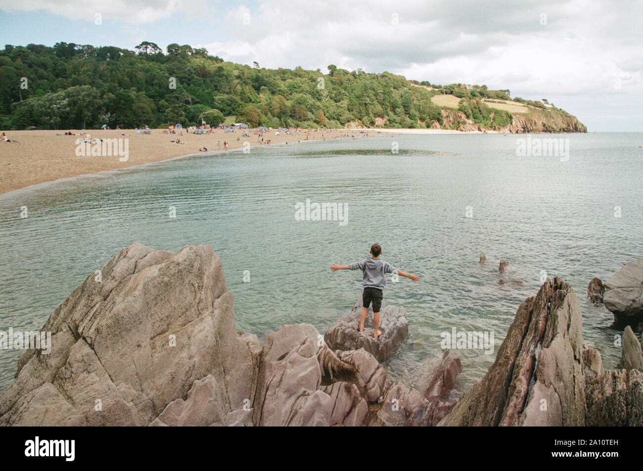 Blackpool Sands Beach, Dartmouth,Devon, England, United Kingdom Stock ...