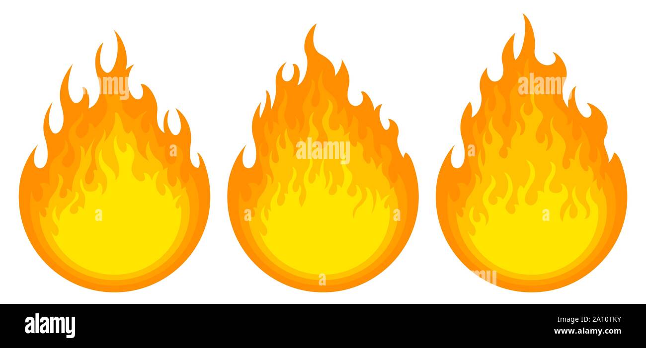Round fire frames Stock Vector Image & Art - Alamy
