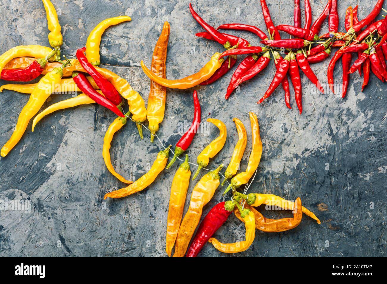 Cayenne pepper.Fresh red and yellow chili pepper Stock Photo - Alamy