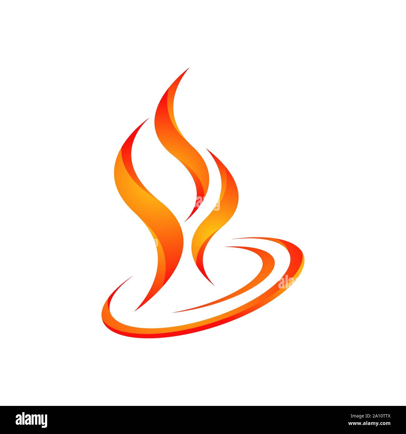 3D Fire flames vector logo design symbol icons in white background ...