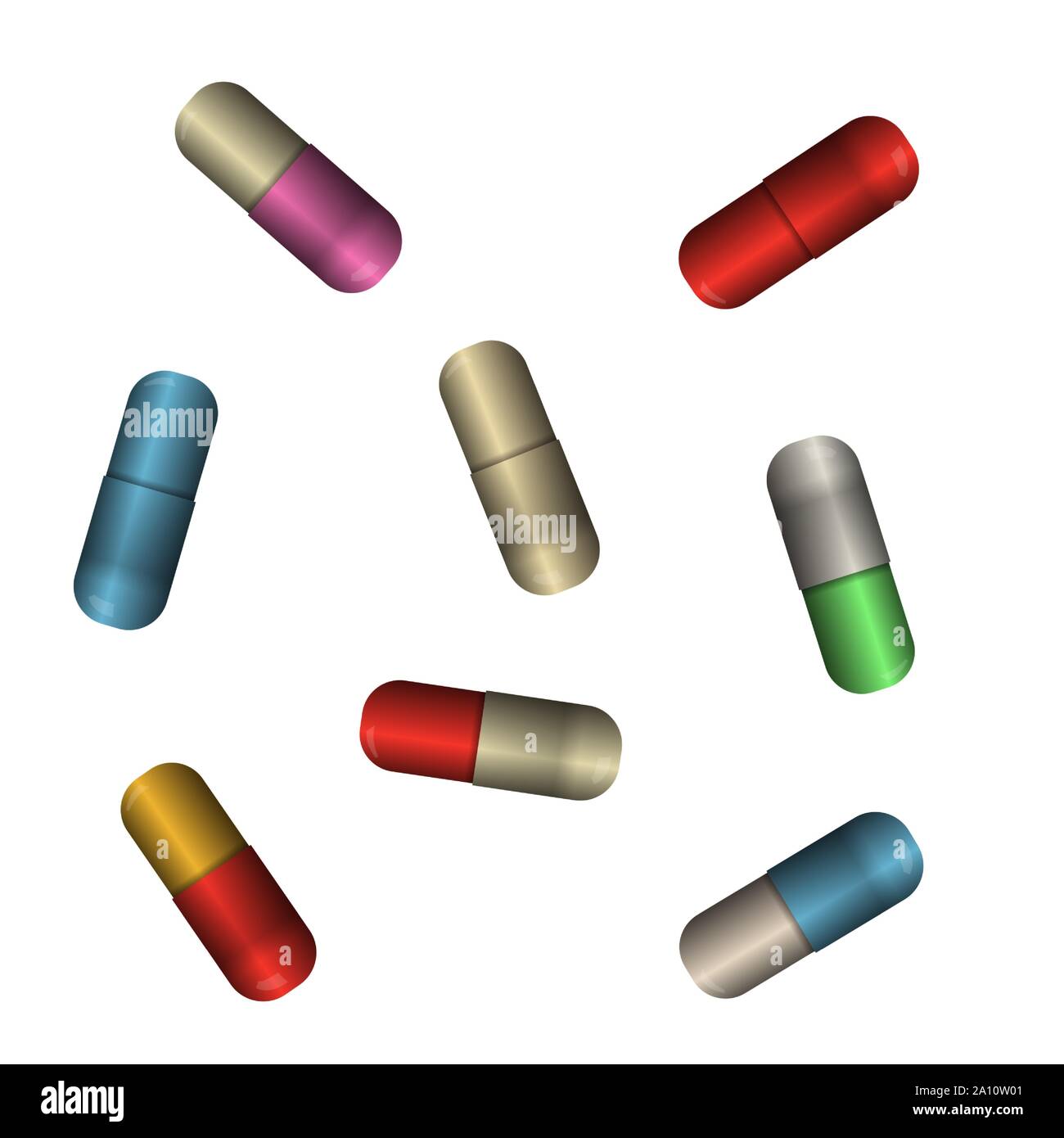 Different color capsules Stock Vector Images - Alamy