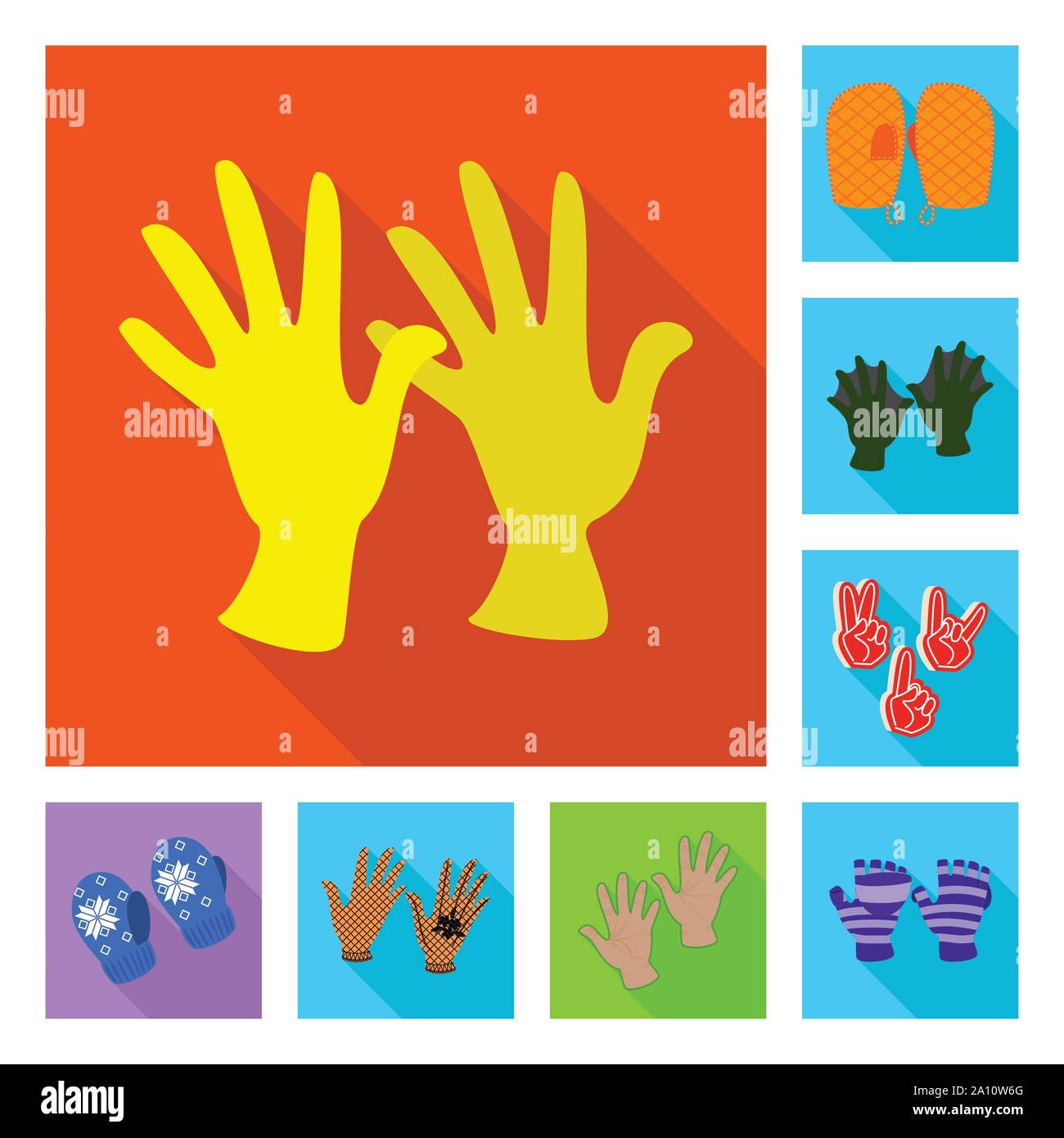 Isolated object of own and textile symbol. Set of own and safety stock ...