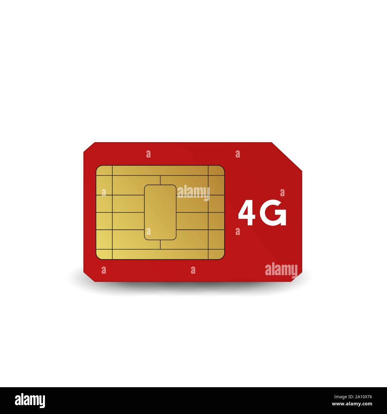 4G SIM card. Vector illustration. Mobile networks and ...