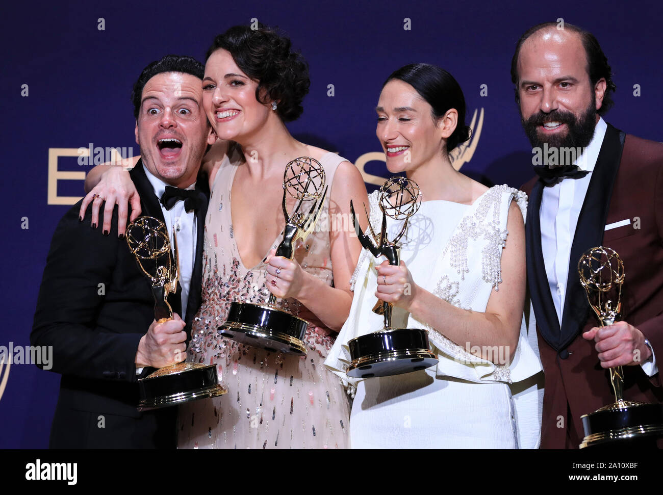 Los Angeles, USA. 22nd Sep, 2019. Cast members of "Fleabag" pose with ...