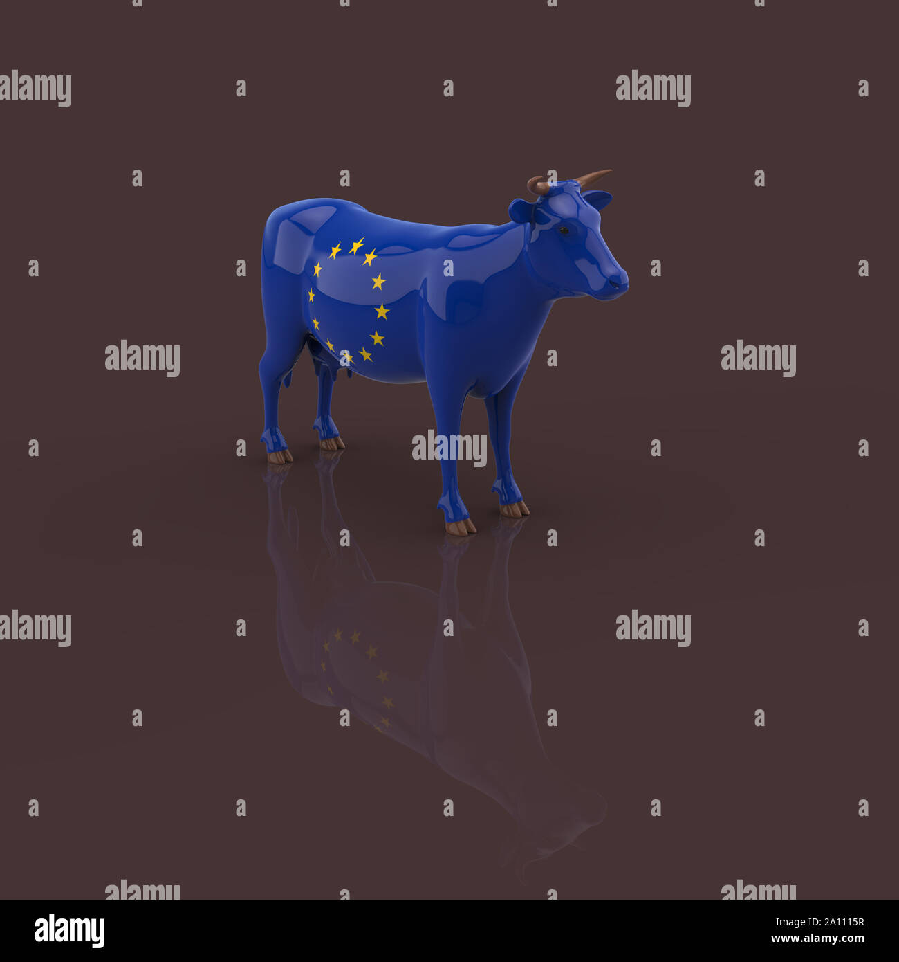 Cow concept - 3D Illustration Stock Photo - Alamy