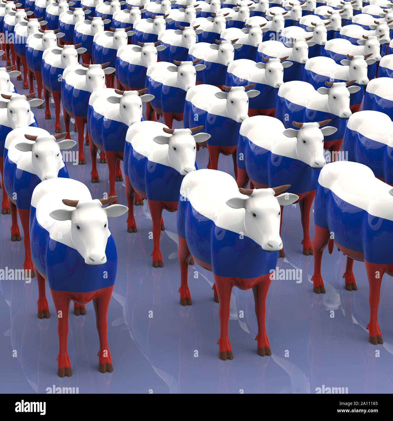 Cow concept - 3D Illustration Stock Photo - Alamy