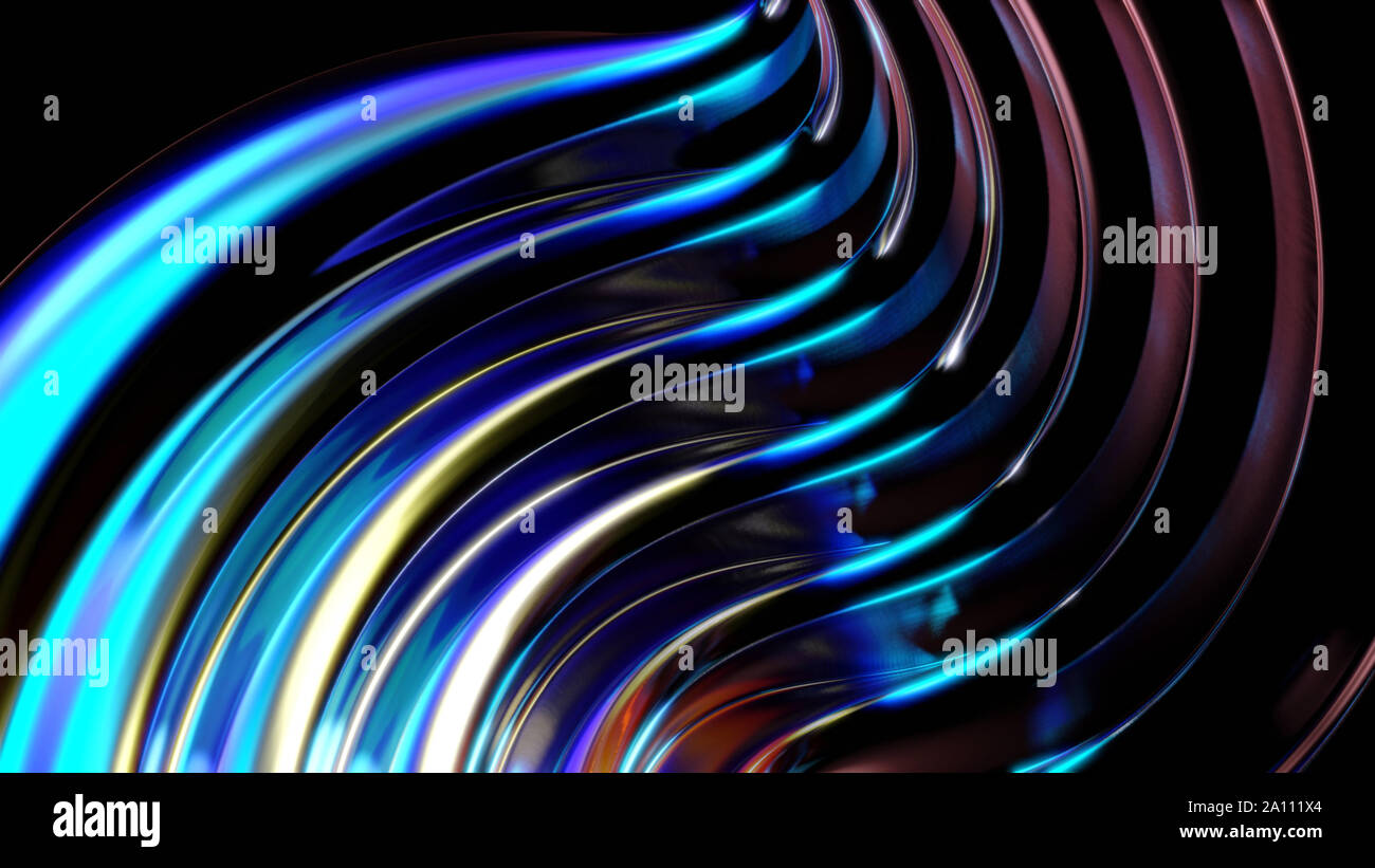 Abstract waves - 3D Illustration Stock Photo - Alamy