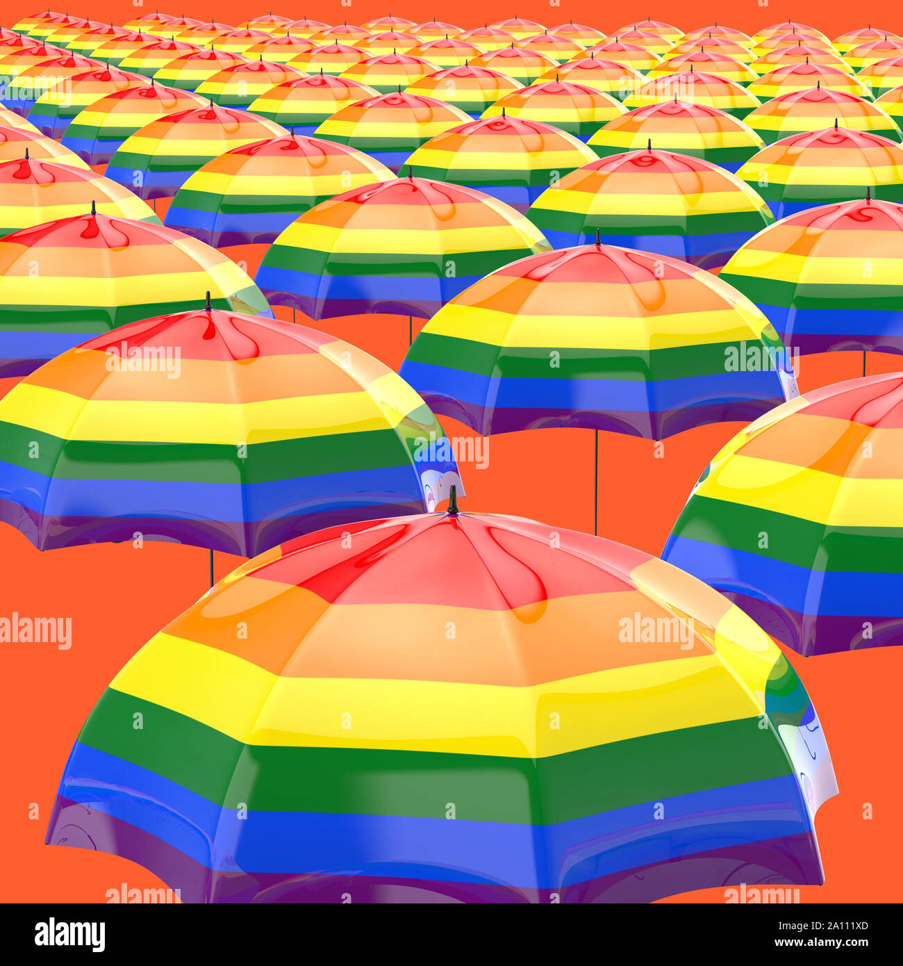 Umbrella concept - 3D Illustration Stock Photo - Alamy