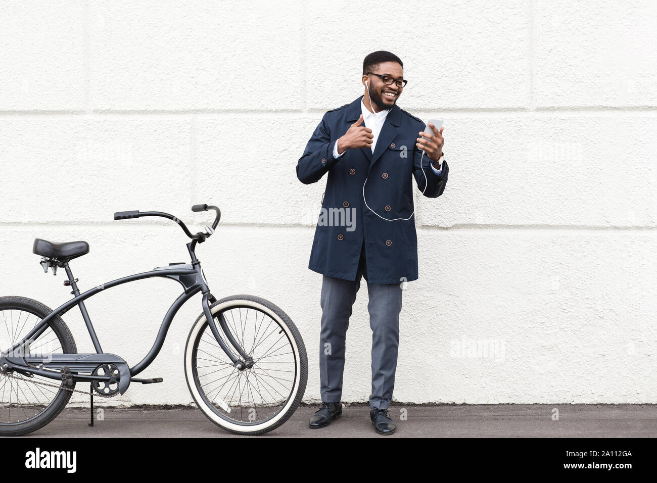 African american businessman making phone hi-res stock photography and ...
