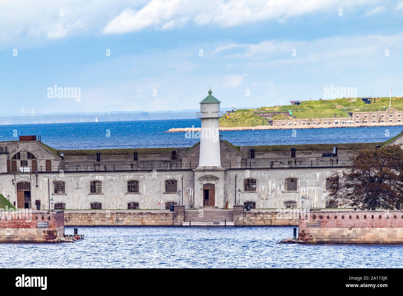 The island sea fortress Flakfortet, Copenhagen, Denmark Stock Photo - Alamy