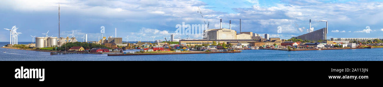 Panaramic view from the deck of P&O Acradia looking towards the ...
