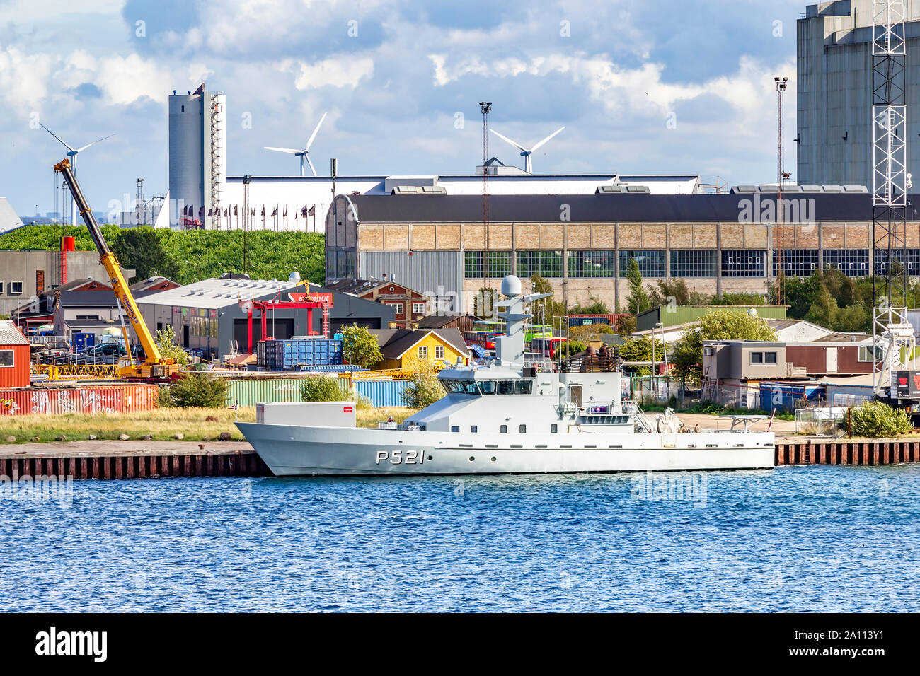 HDMS Freja (P521) Fast patrol ship moored in Copenhagen, Denmark Stock ...