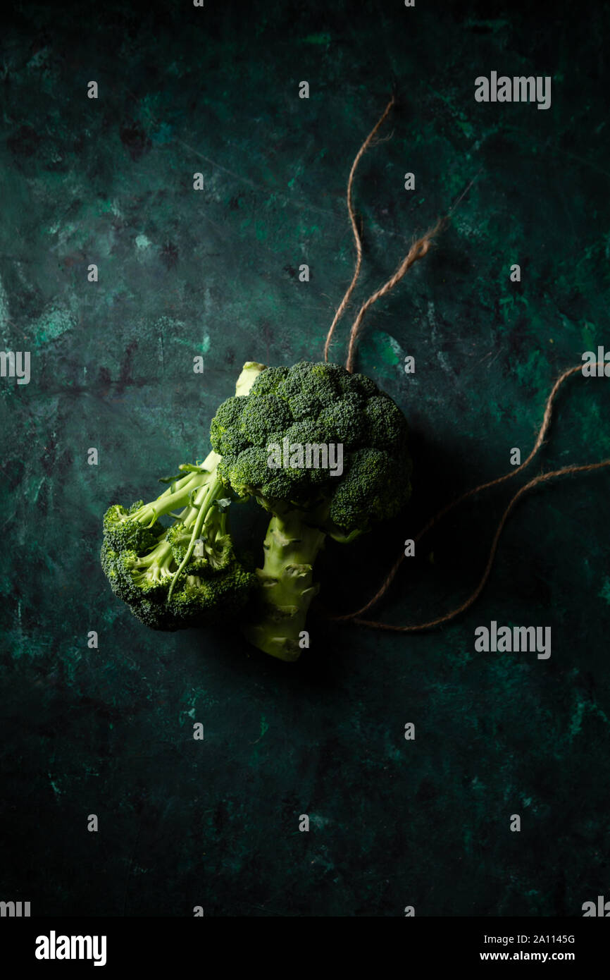 Fresh broccoli top view, vegetables Stock Photo - Alamy
