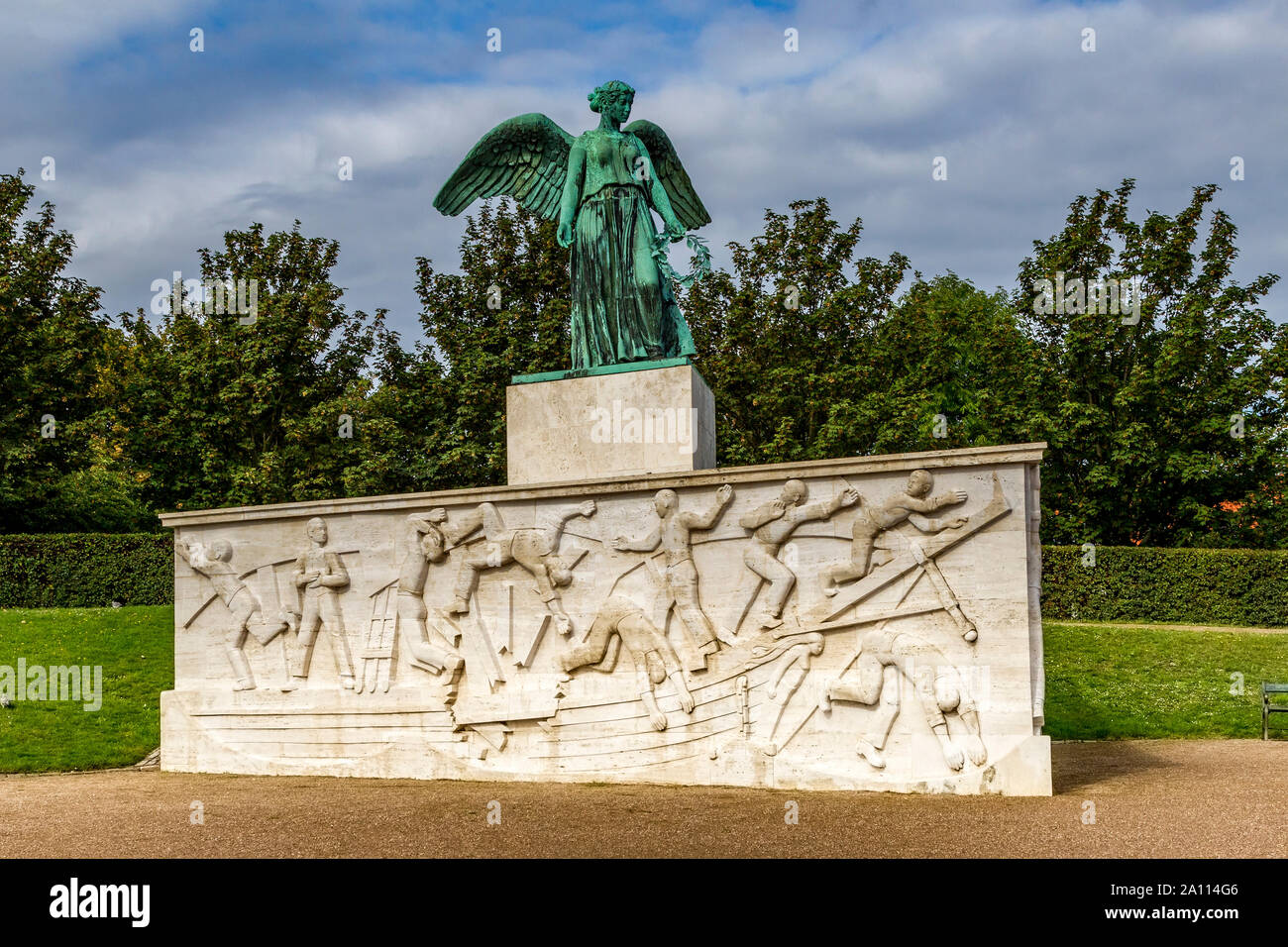 Peace Statue Angel of Langelinie, the monument is commemorating ...