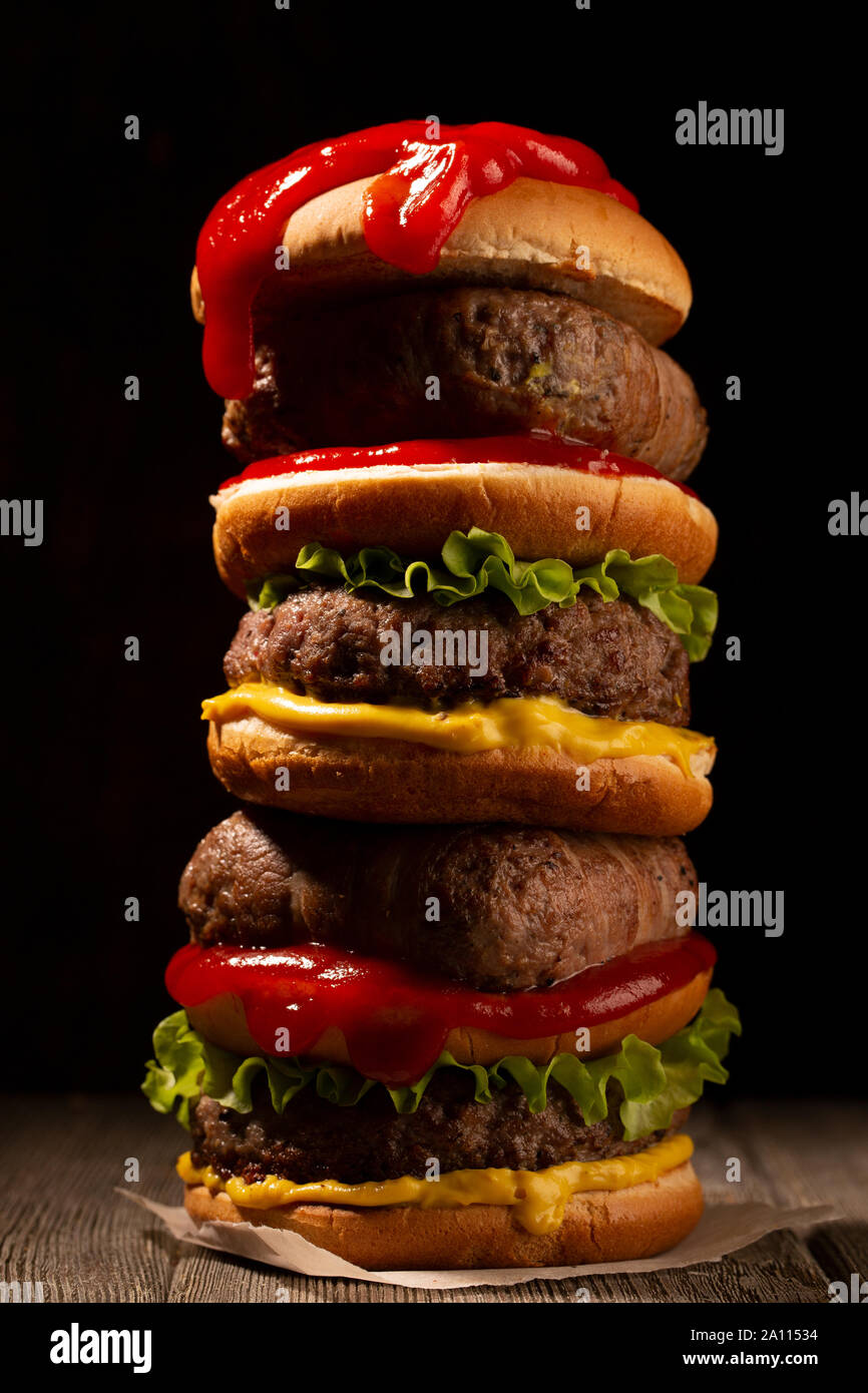 Large burger hi-res stock photography and images - Alamy