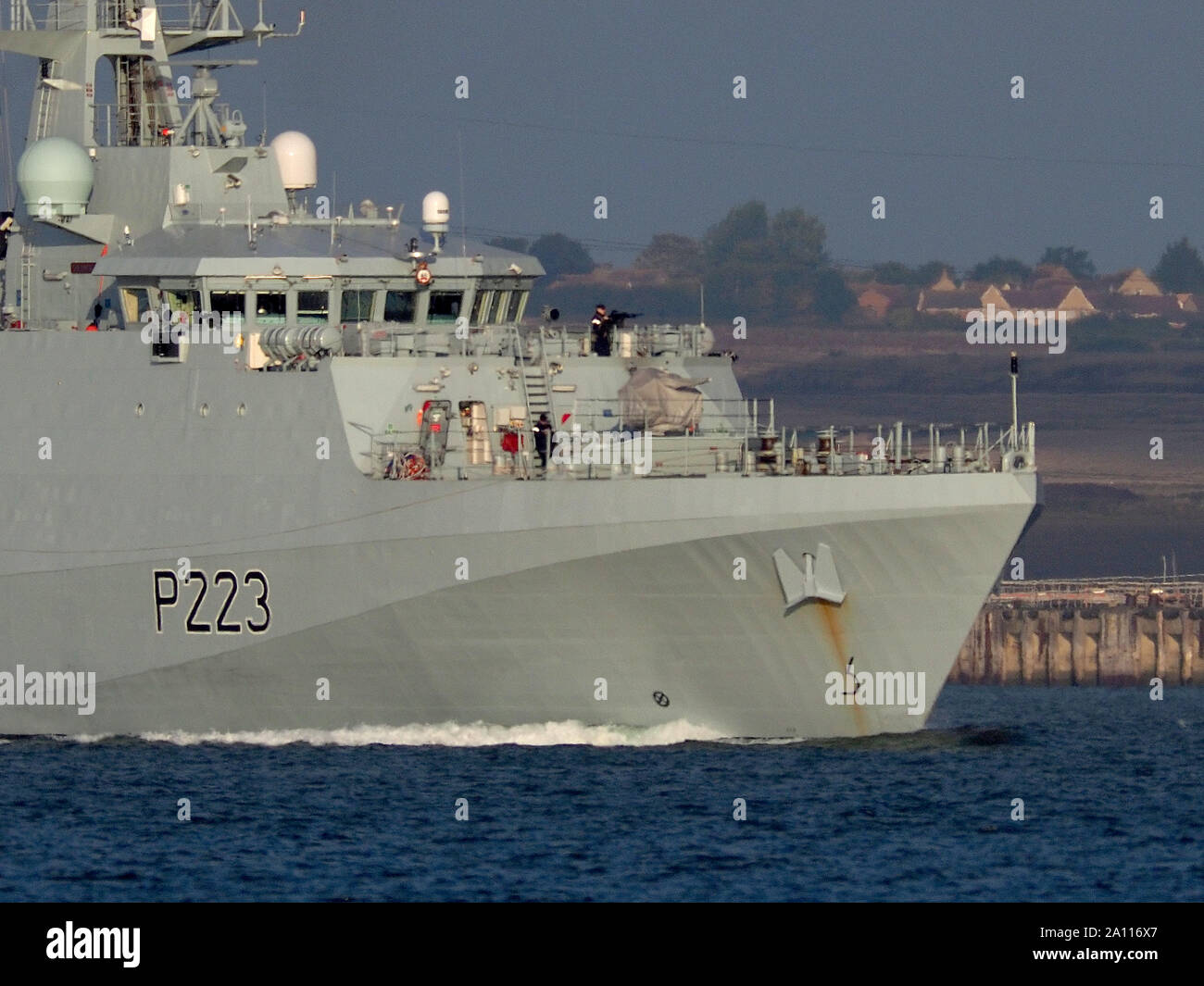 Queenborough, Kent, UK. 23rd September, 2019. HMS Medway the UK's ...
