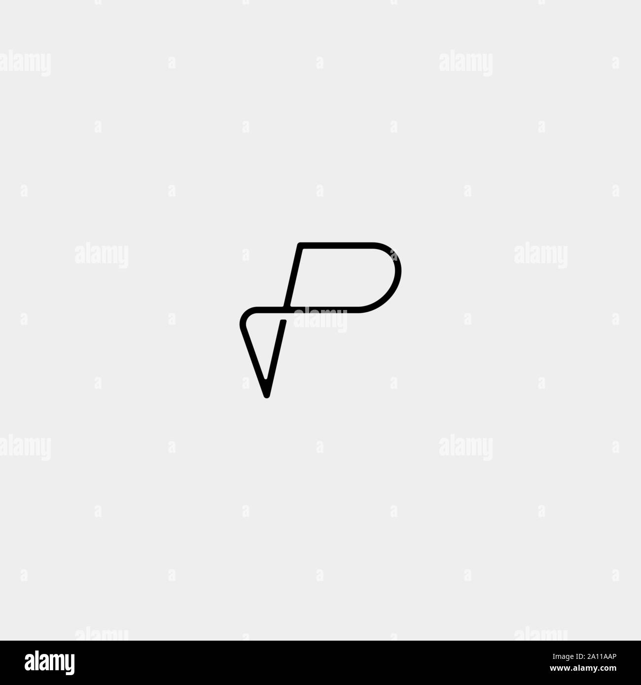 Letter P PP Monogram Logo Design Minimal Stock Vector Image & Art - Alamy