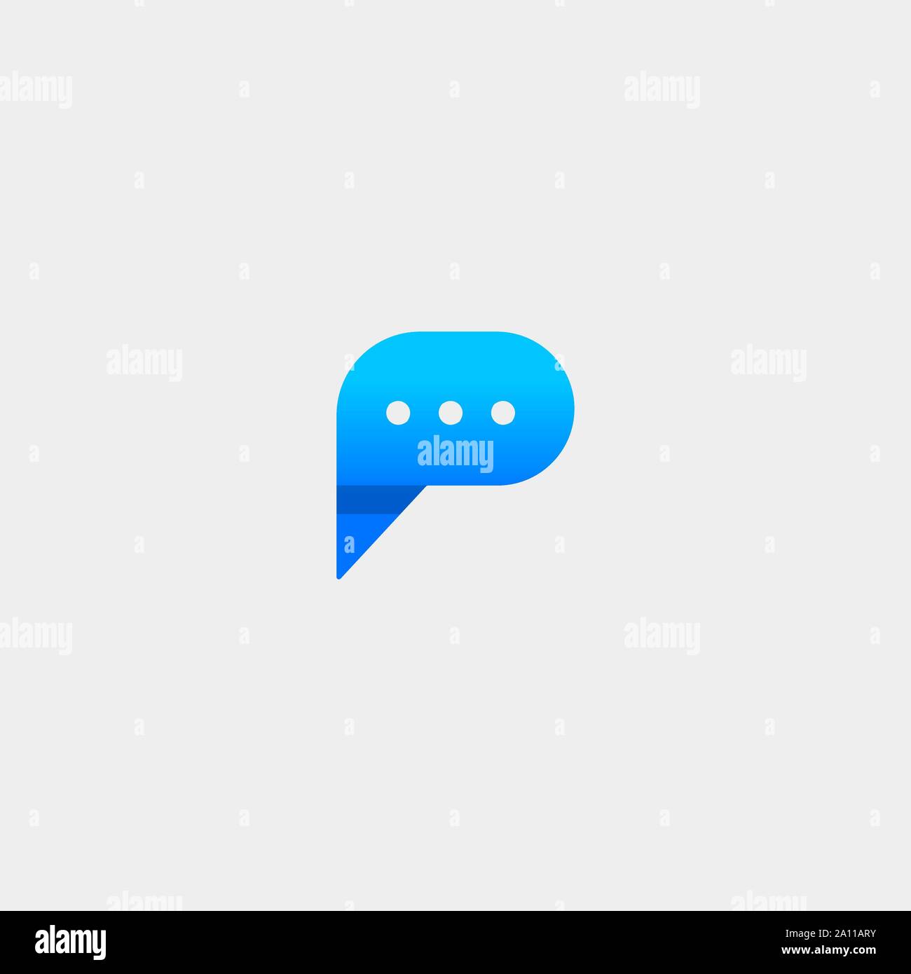 Initial P Chat Logo Design Vector Illustration Stock Vector Image & Art ...