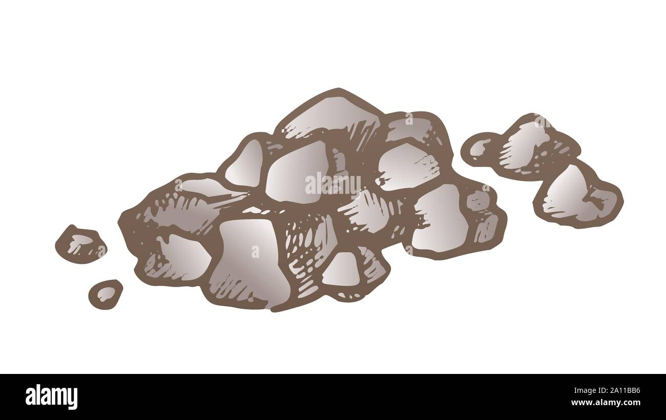 Stone Pile Gravel Cobblestone Color Vector Stock Vector Image & Art - Alamy