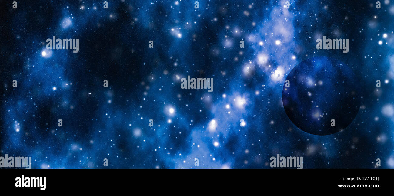 Discovery in astronomy, cosmic abstract and future technology concept ...