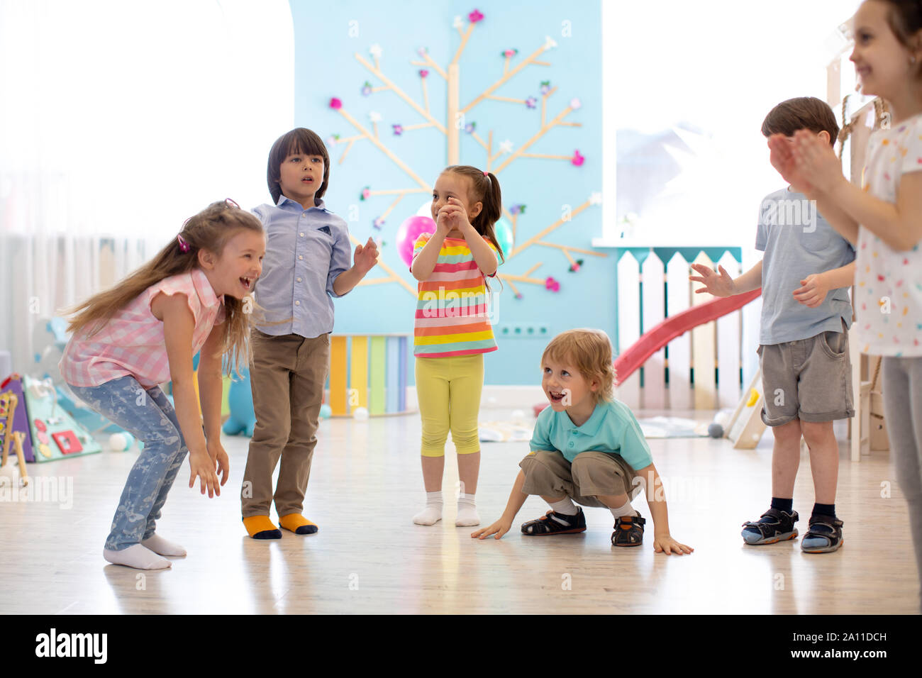 Leisure of preschool children. Acting and developing games for kids in ...