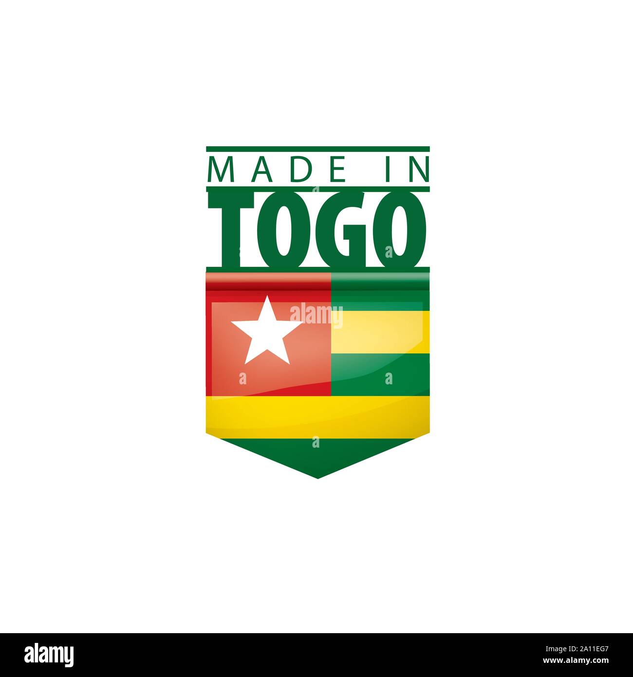 togo flag, vector illustration on a white background Stock Vector Image ...