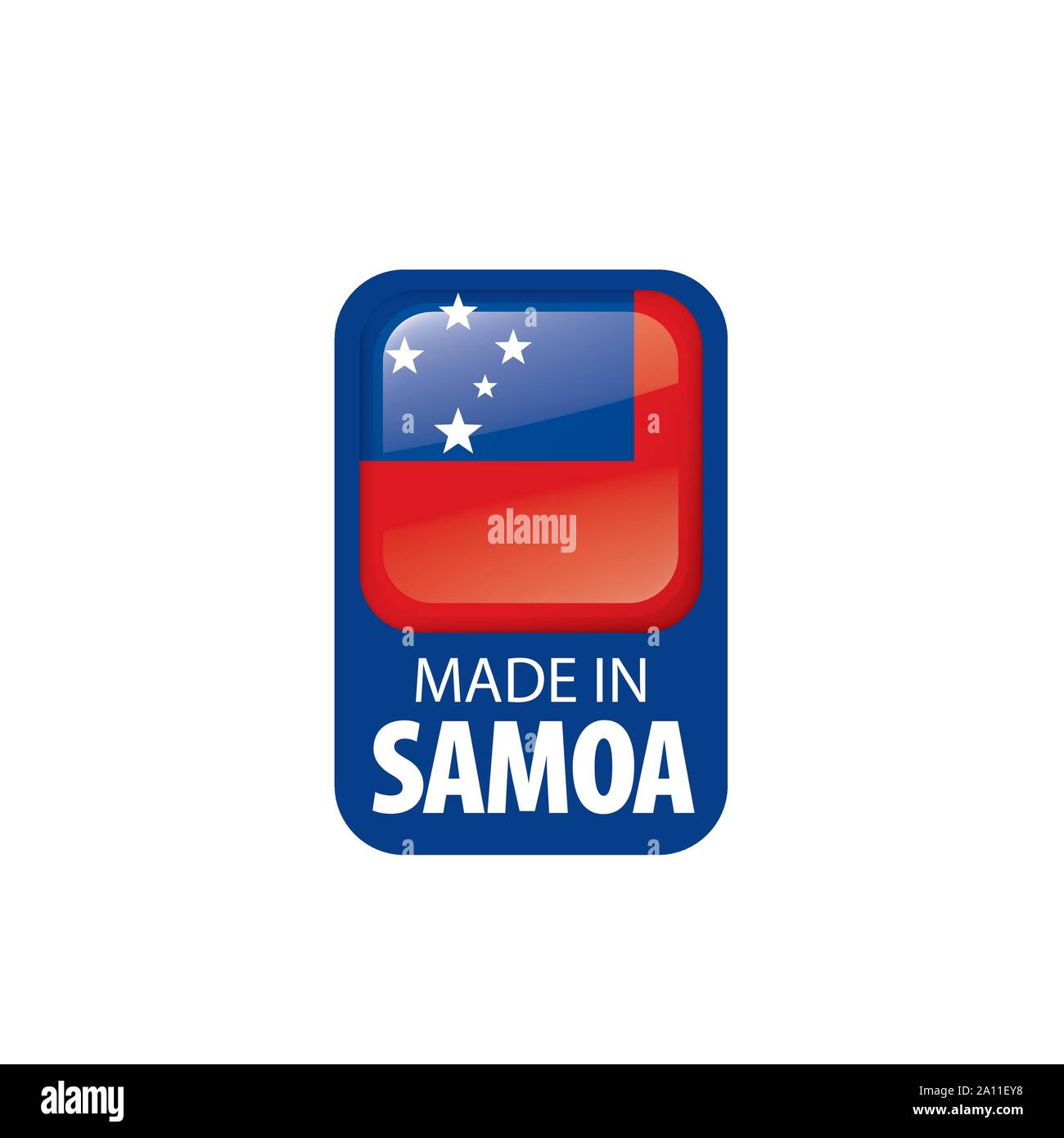 Samoa flag, vector illustration on a white background Stock Vector ...