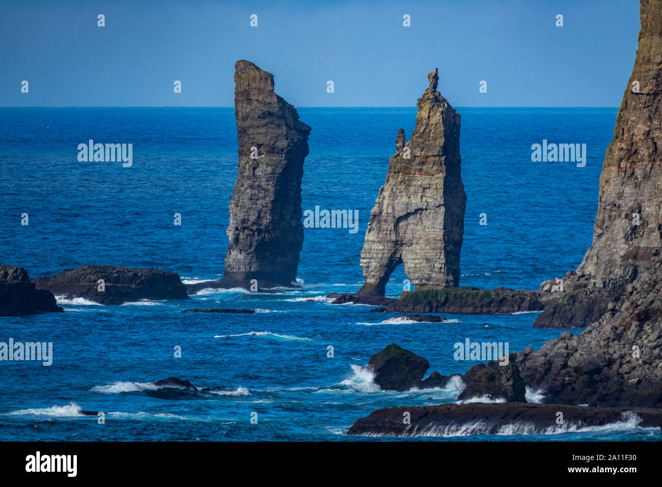 Risin og Kellingin the giants of faroe islands Stock Photo - Alamy