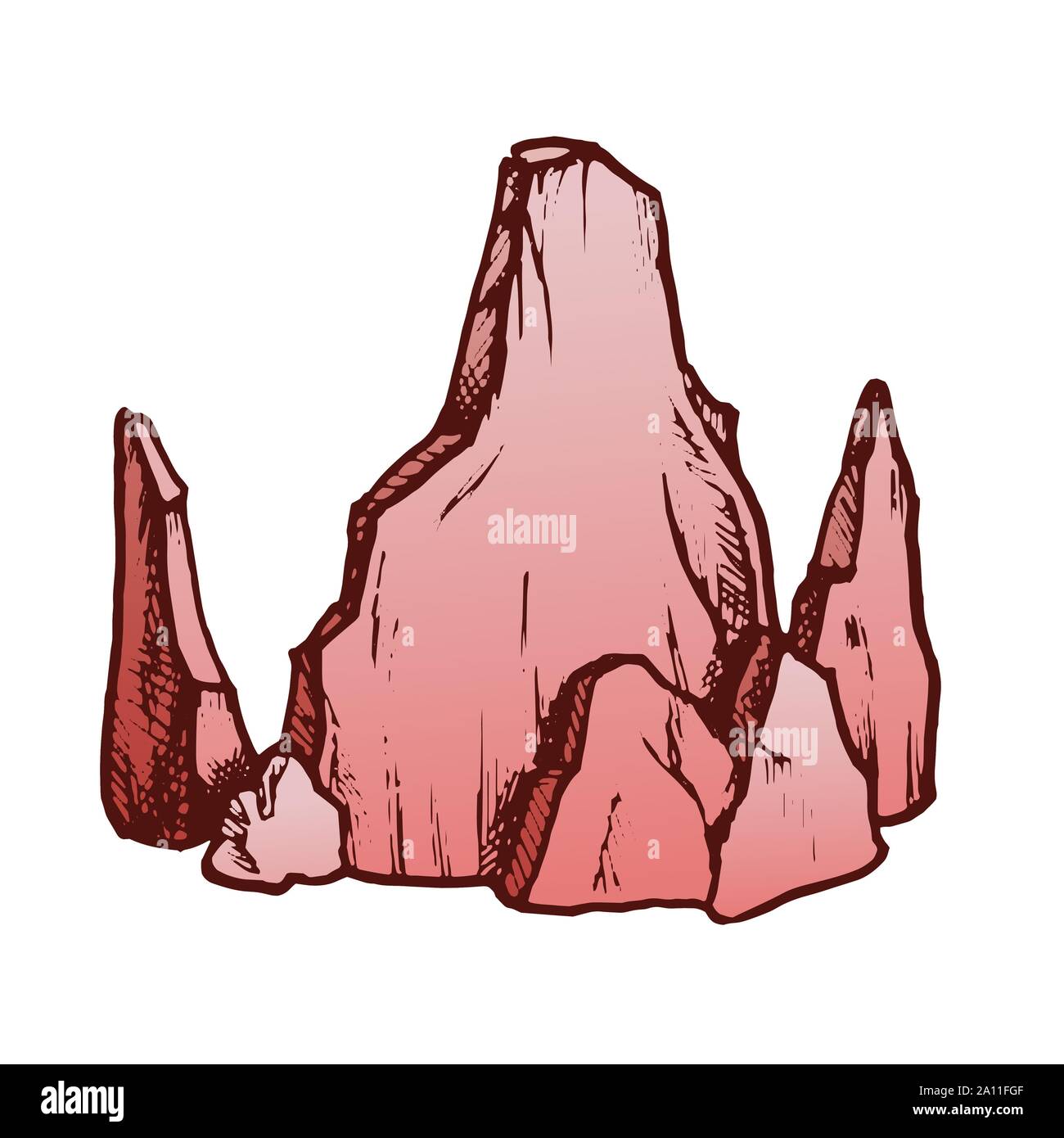 Rock Stone Rough Cobble Boulder Color Vector Stock Vector Image & Art ...