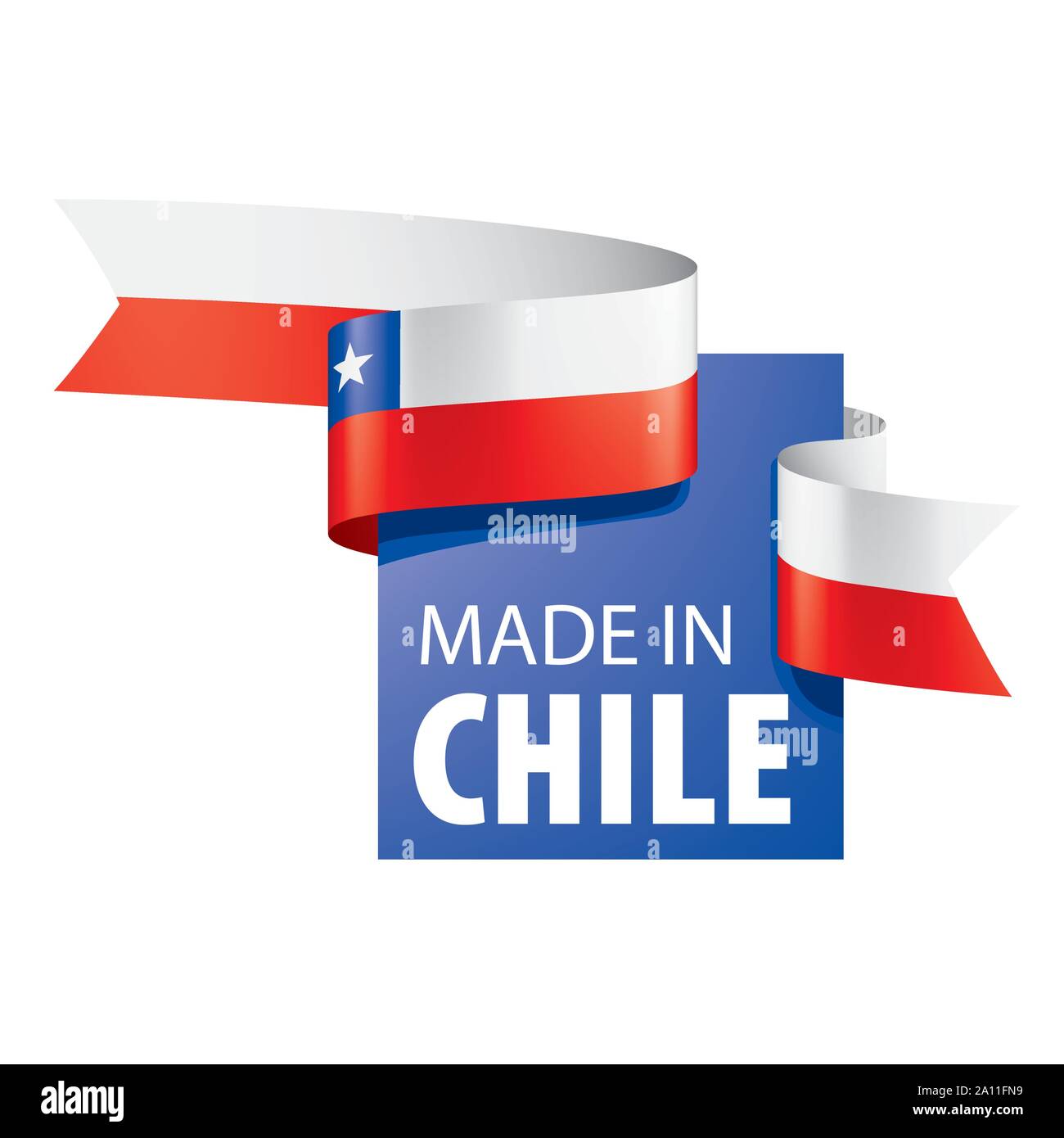 Chile flag, vector illustration on a white background Stock Vector ...