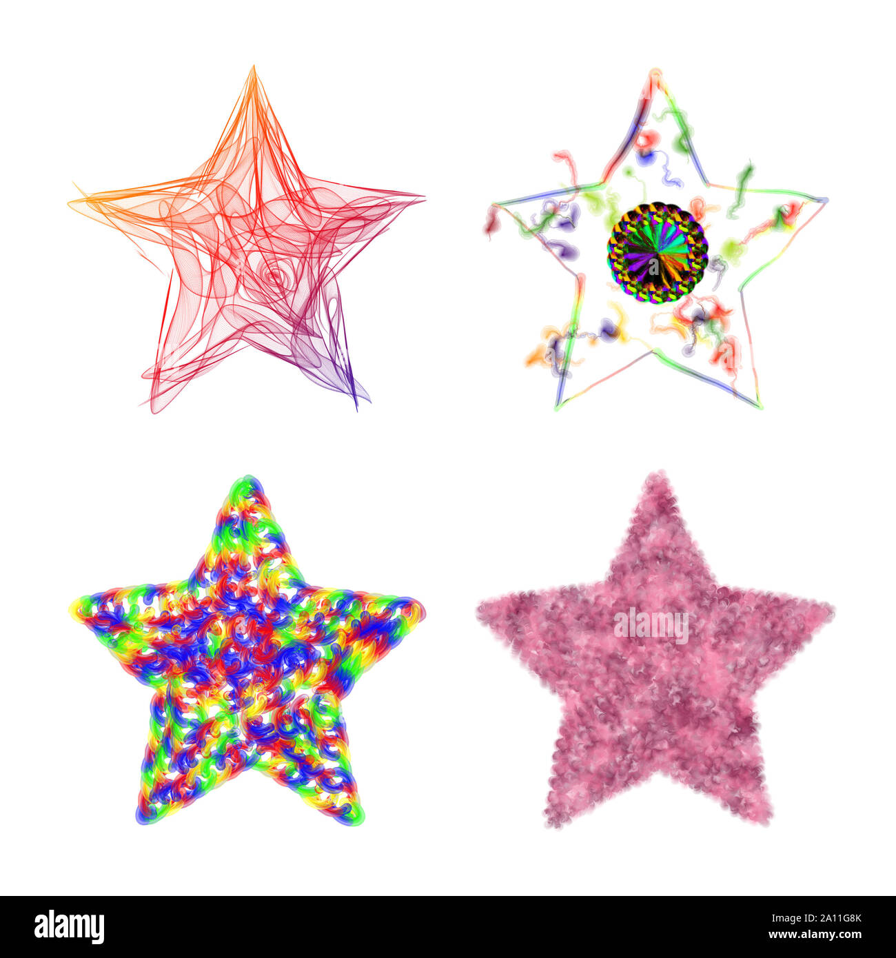 Illustration of abstract colorful stars on white background Stock Photo ...