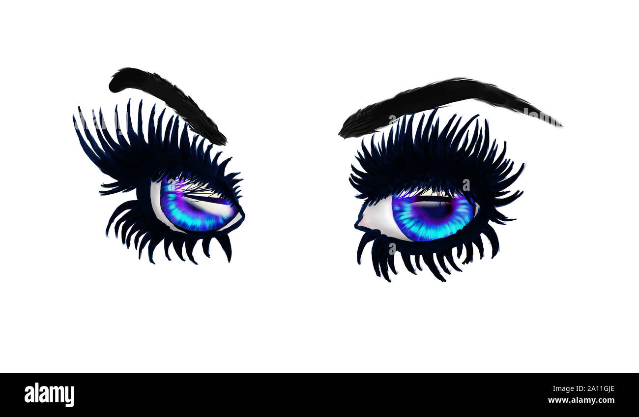 Cow Eyelashes Cartoon