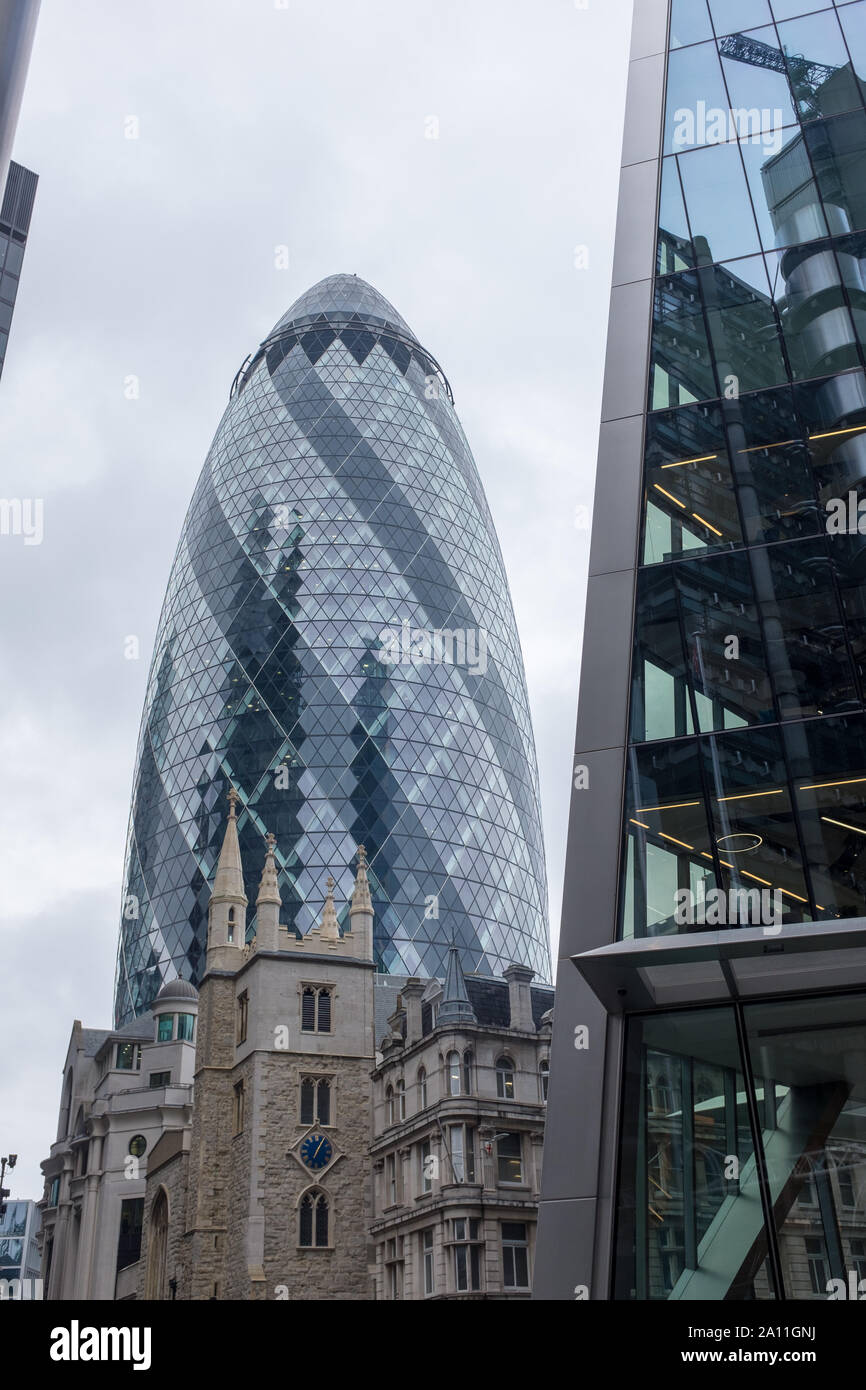 Gherkin Building London Stock Photo - Alamy