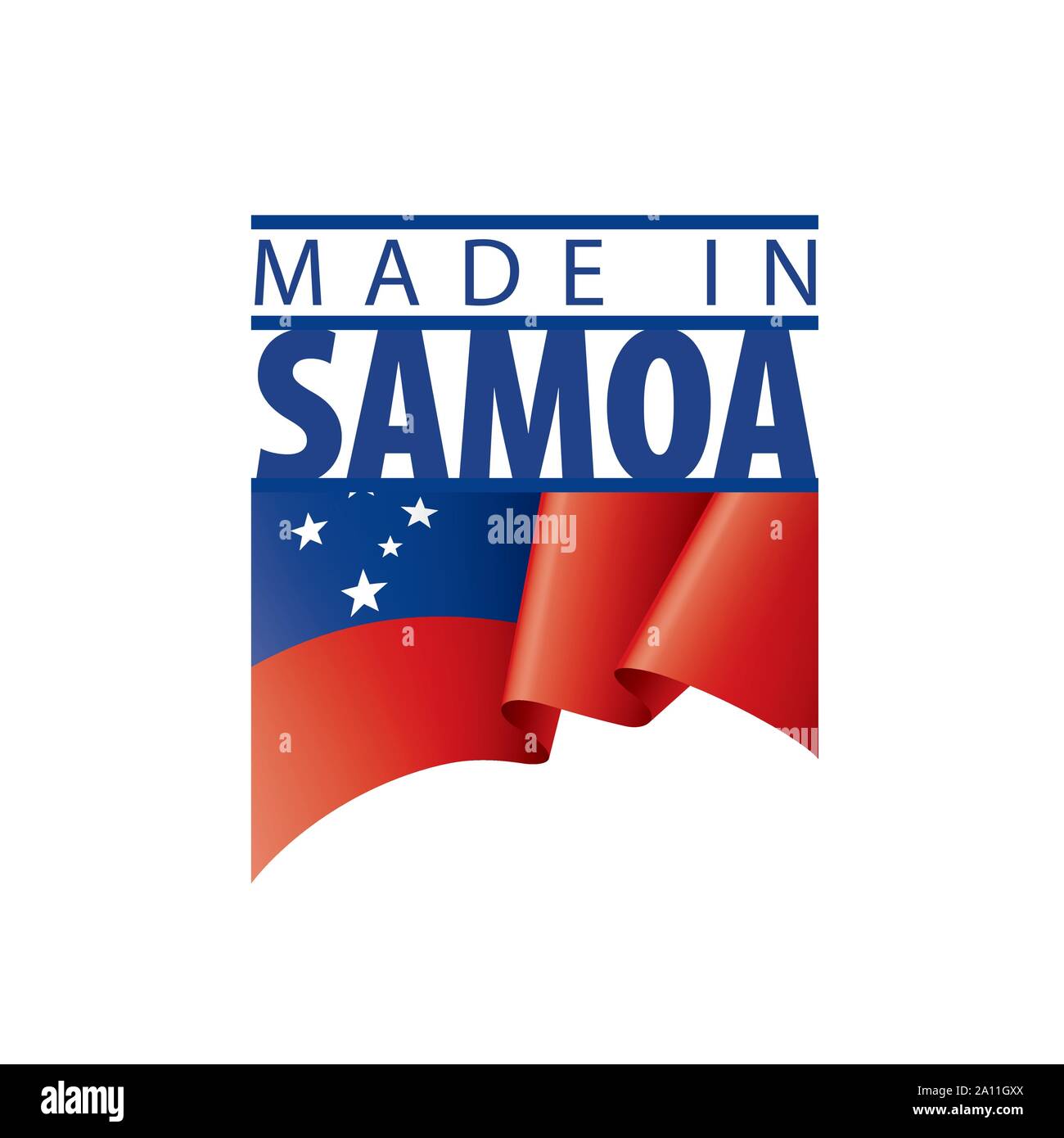 Samoa flag, vector illustration on a white background Stock Vector ...