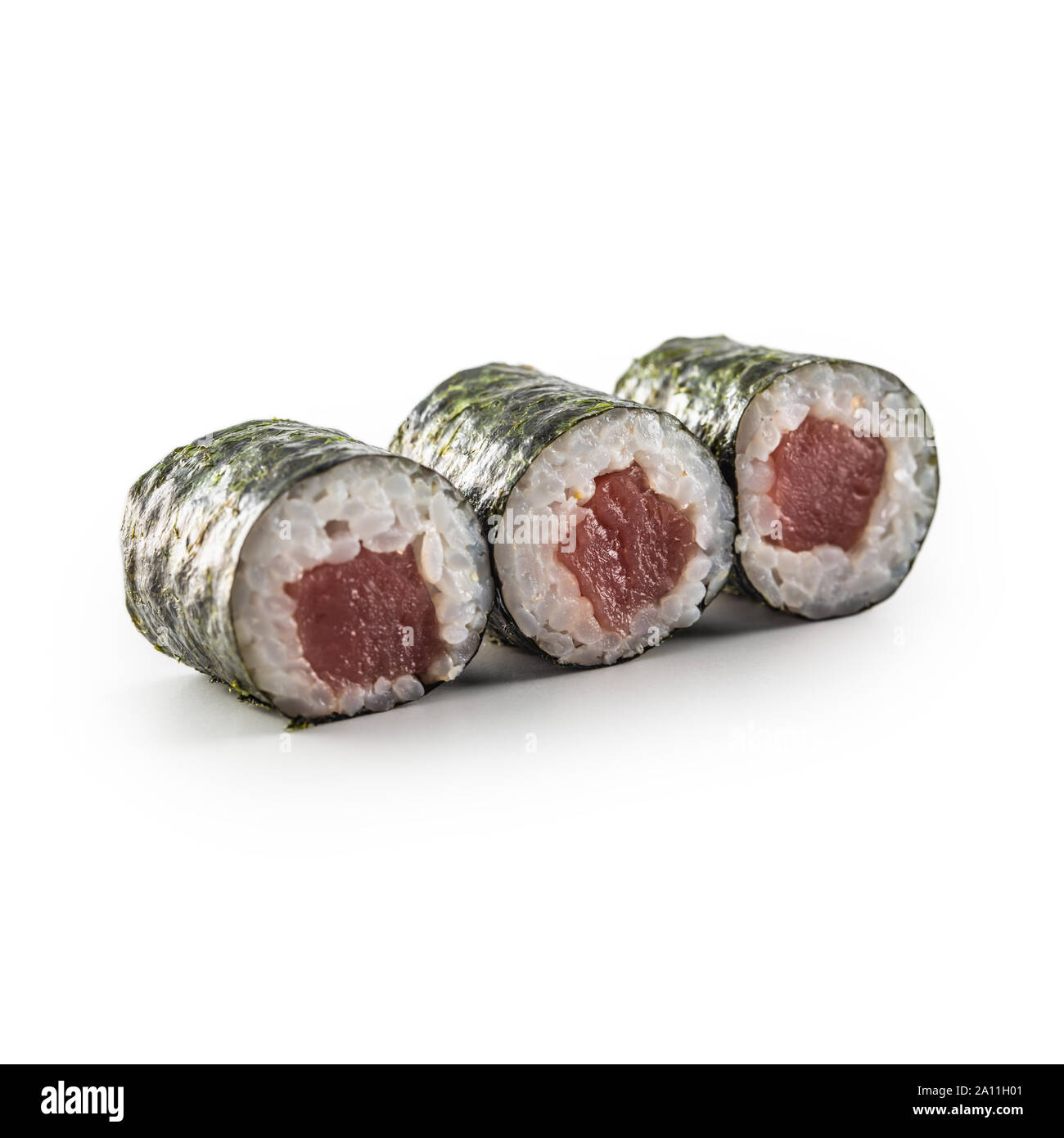 Sushi Maki different types isolated on white background Stock Photo - Alamy