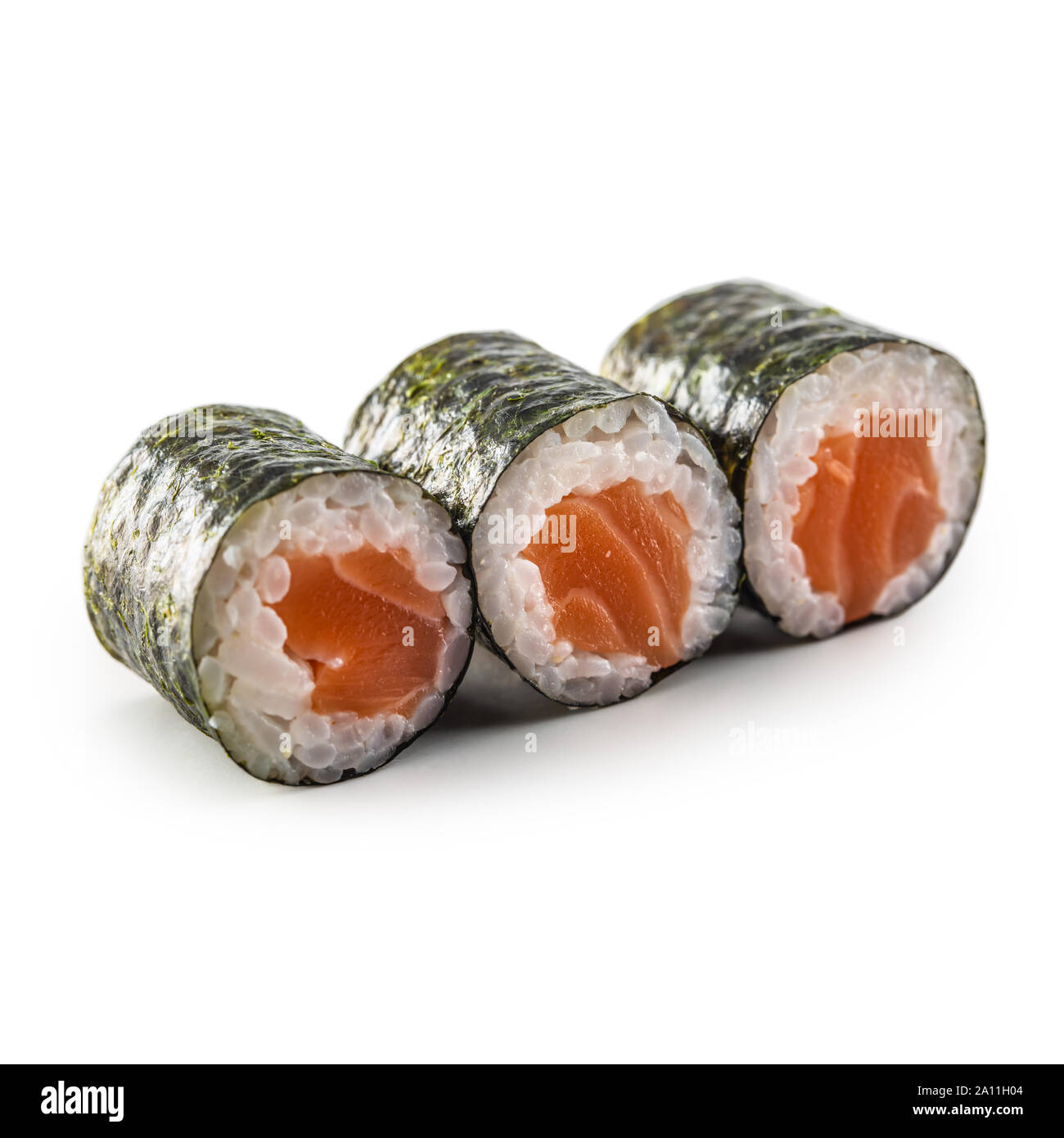 Sushi Maki different types isolated on white background Stock Photo - Alamy