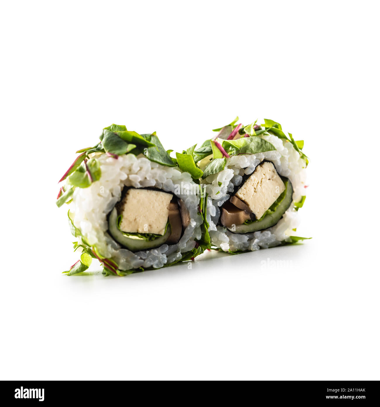 Sushi california roll different types isolated on white background ...