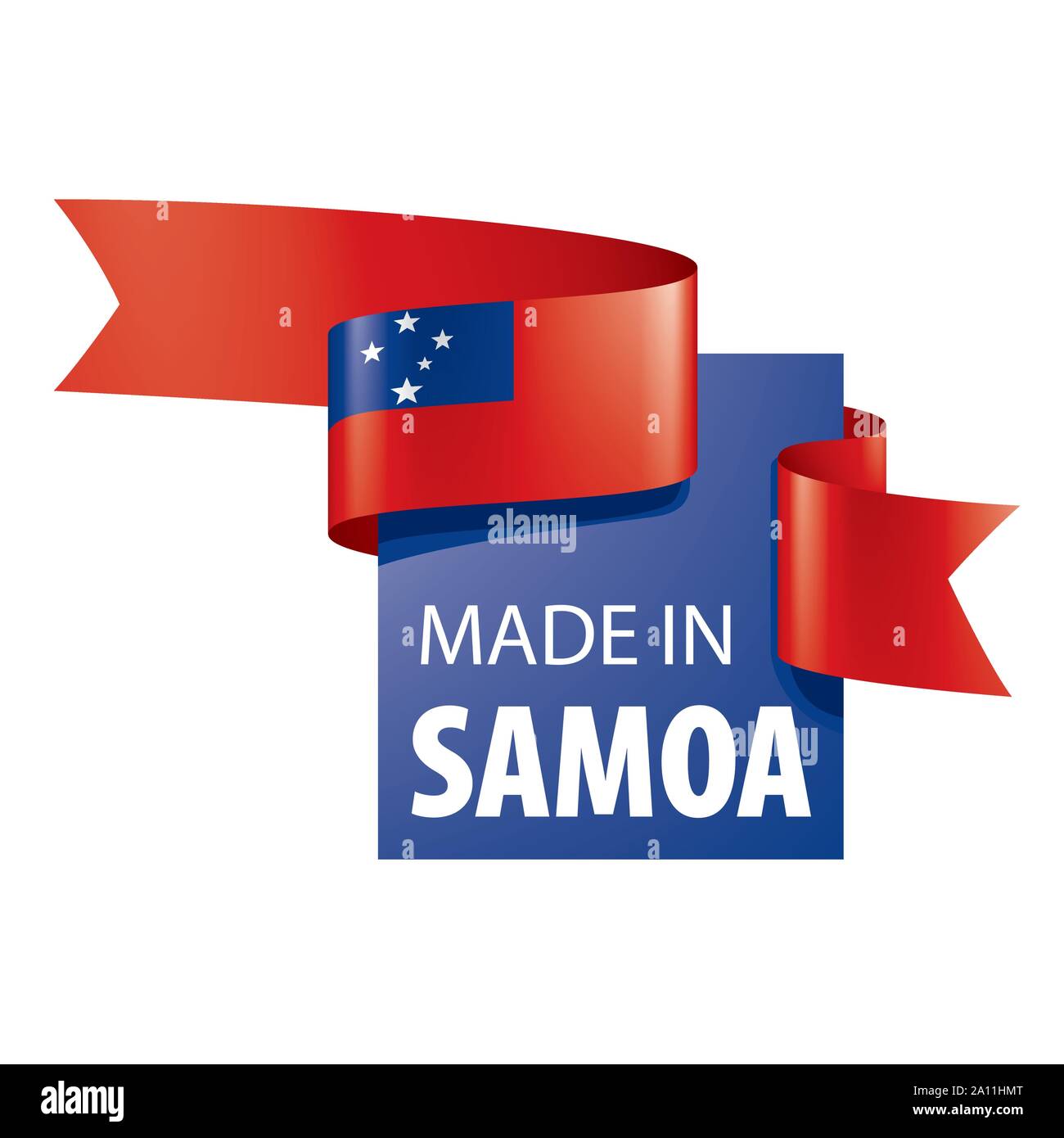 Samoa flag, vector illustration on a white background Stock Vector ...