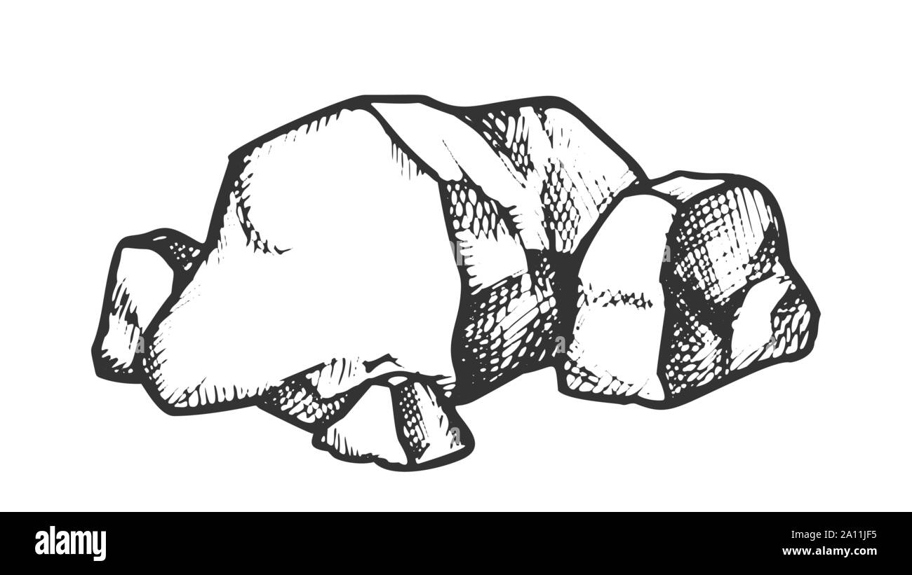 Stone Pile Cobblestone Boulder Monochrome Vector Stock Vector Image ...