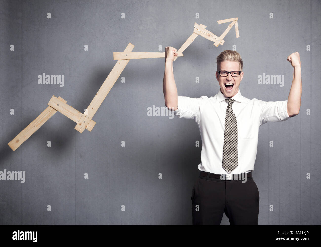Strong successful businessman Stock Photo - Alamy