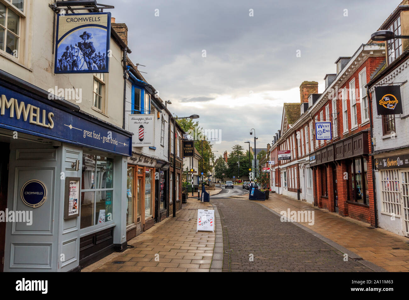 huntingdon town centre high street , cambridgeshire, england, uk, gb ...