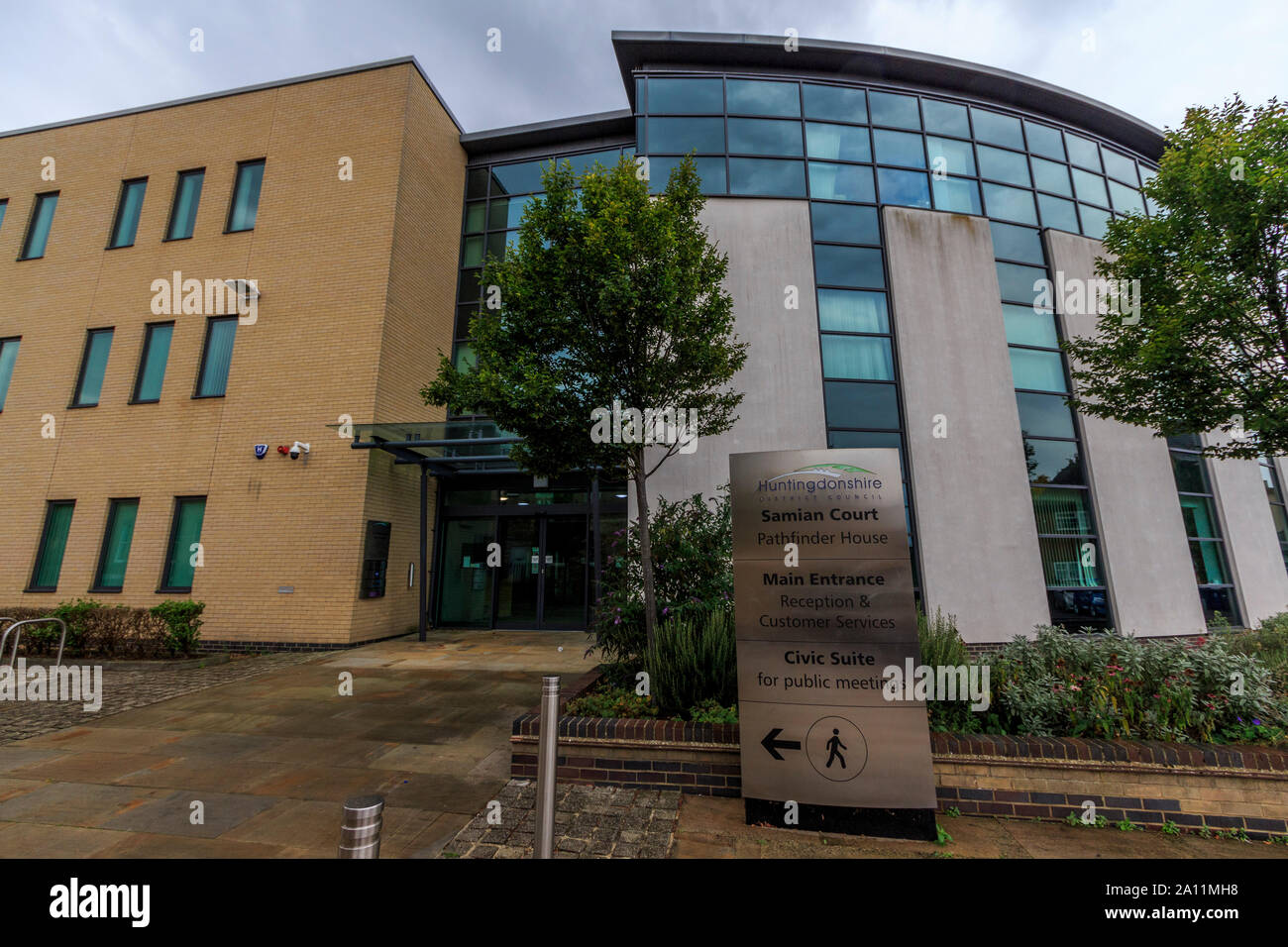 huntingdon town centre council offices, cambridgeshire, england, uk, gb ...