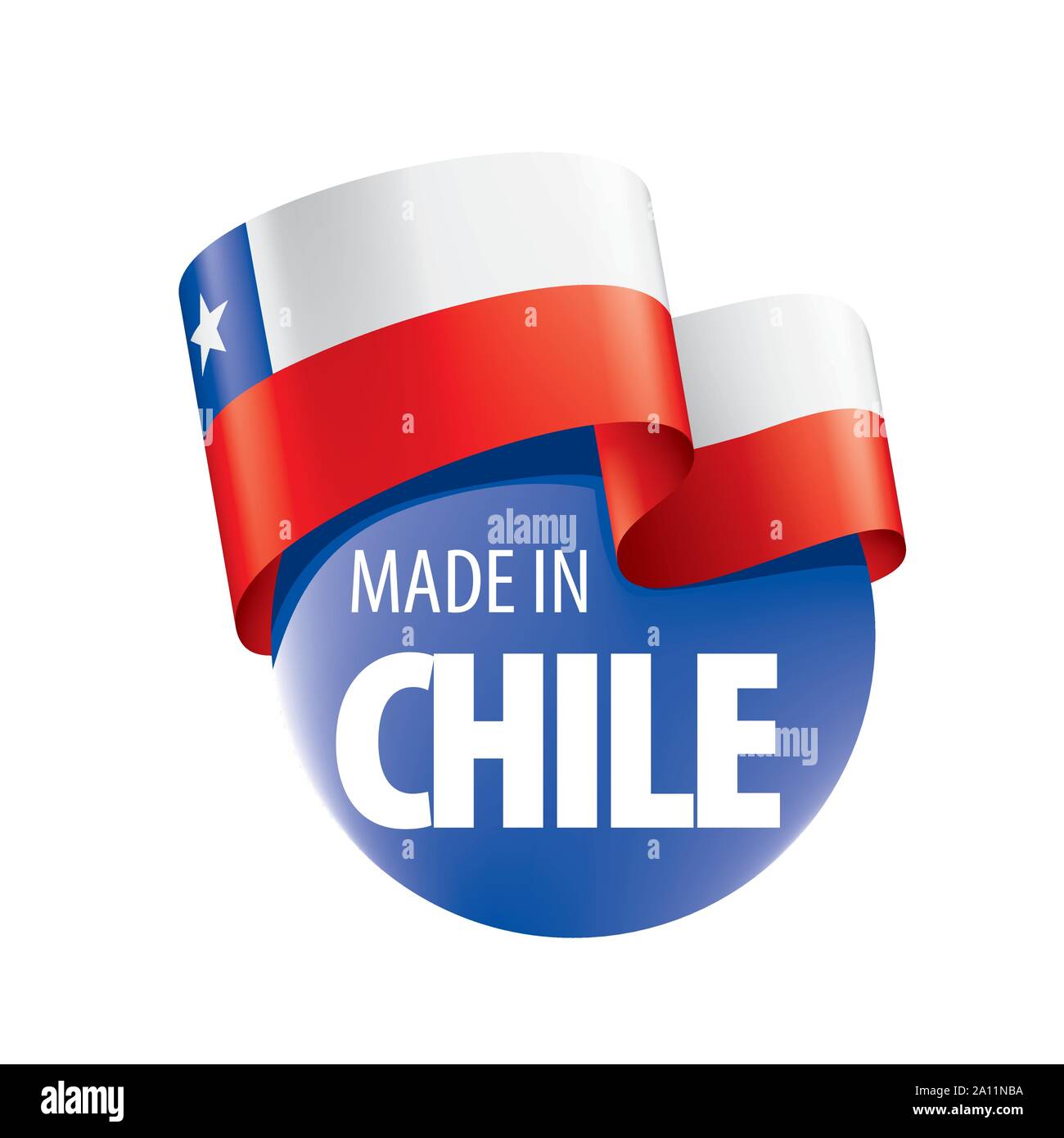 Chile flag, vector illustration on a white background Stock Vector ...