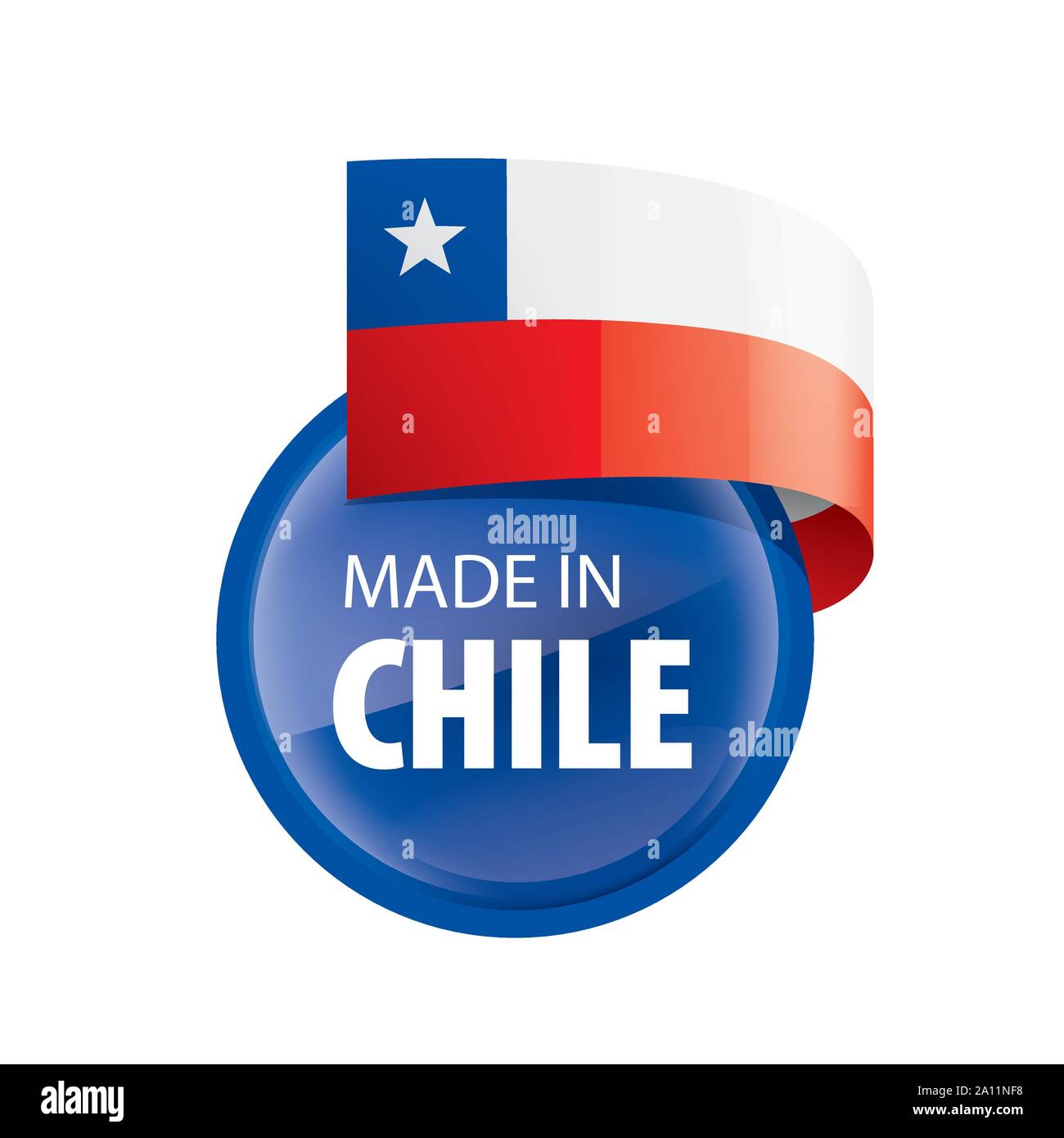 Flag chile realistic 3d Cut Out Stock Images & Pictures - Alamy
