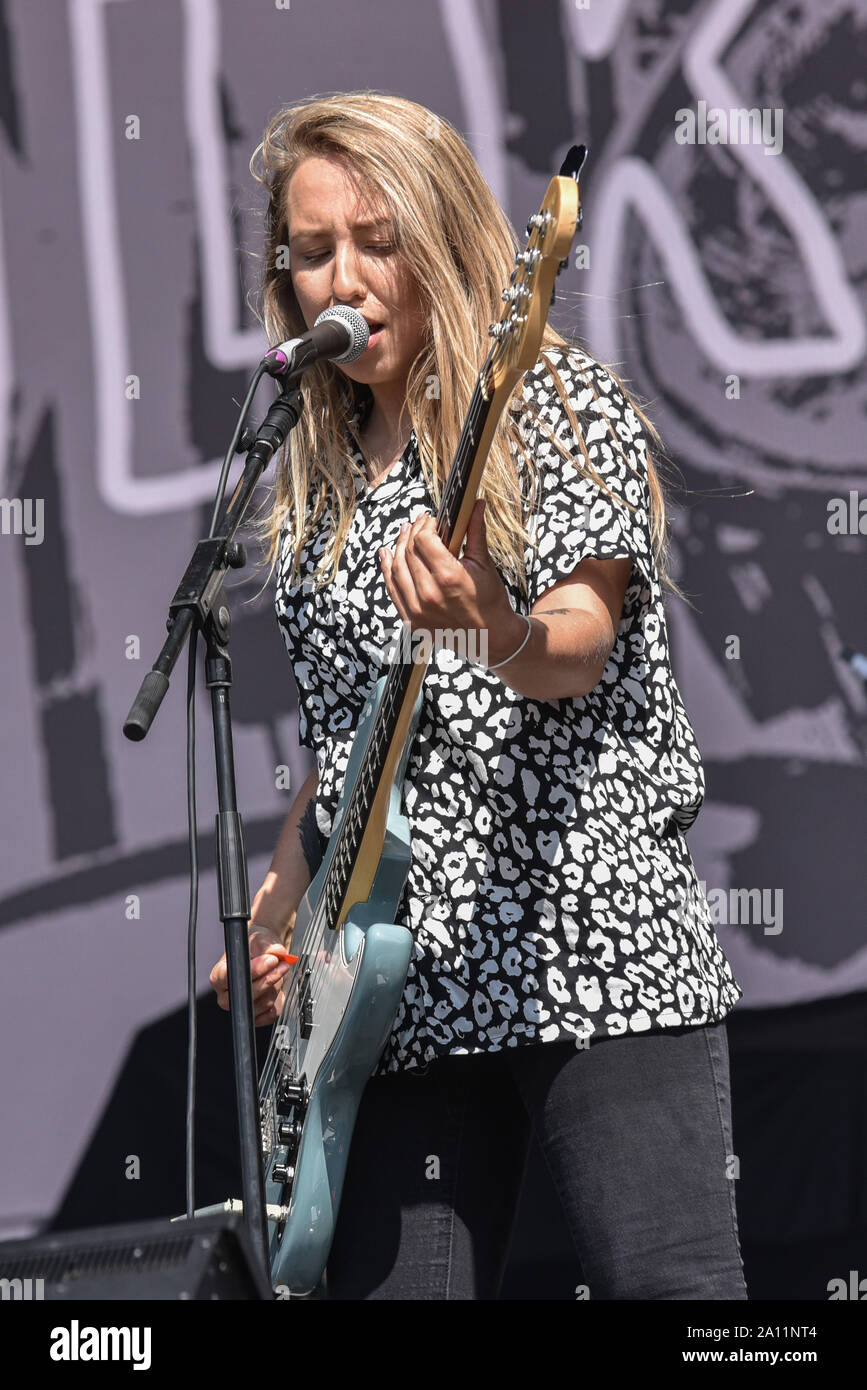 Milk Teeth performing on the Main Stage at Leeds Festival on the 23rd ...