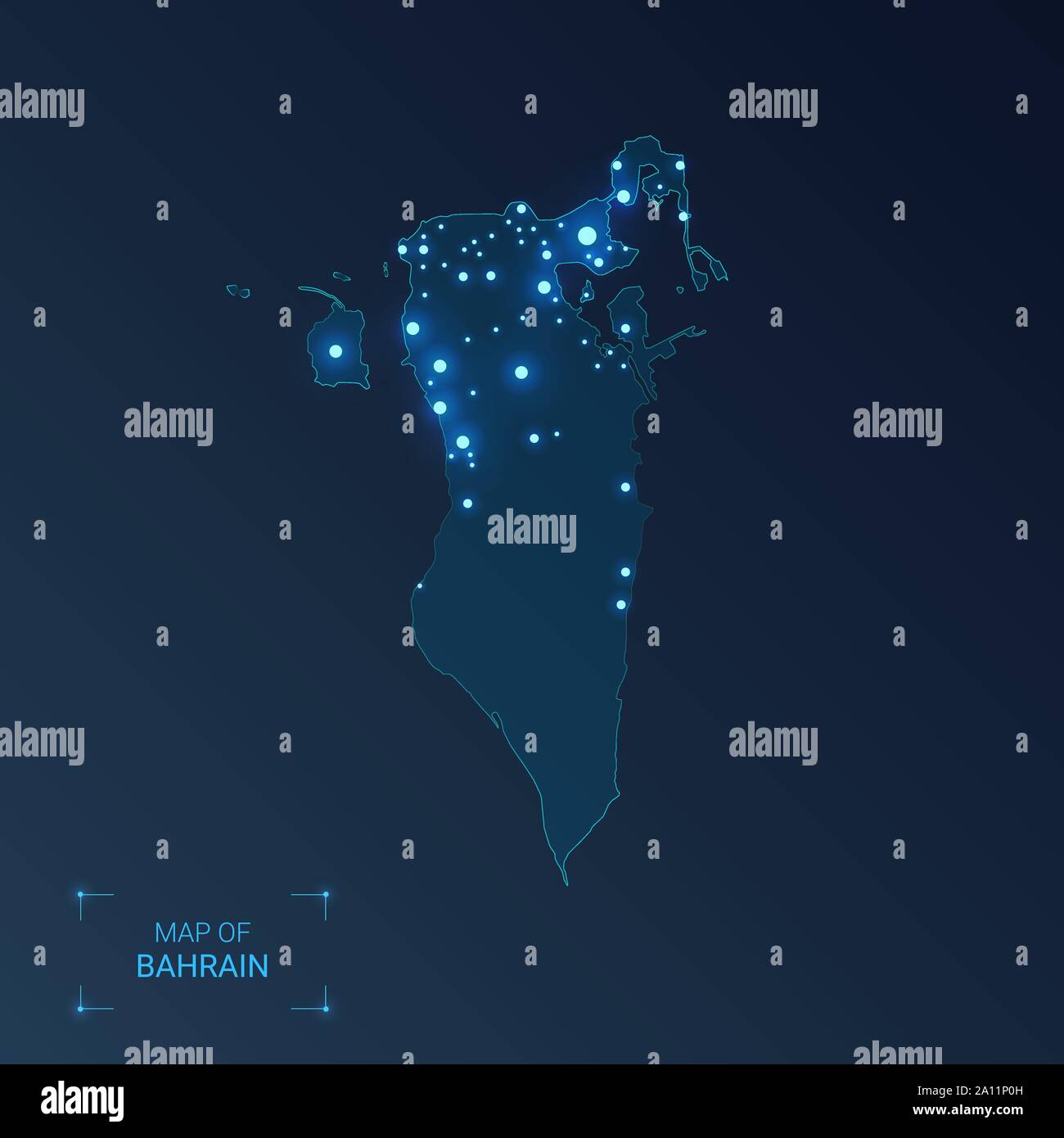 Bahrain map hi-res stock photography and images - Alamy