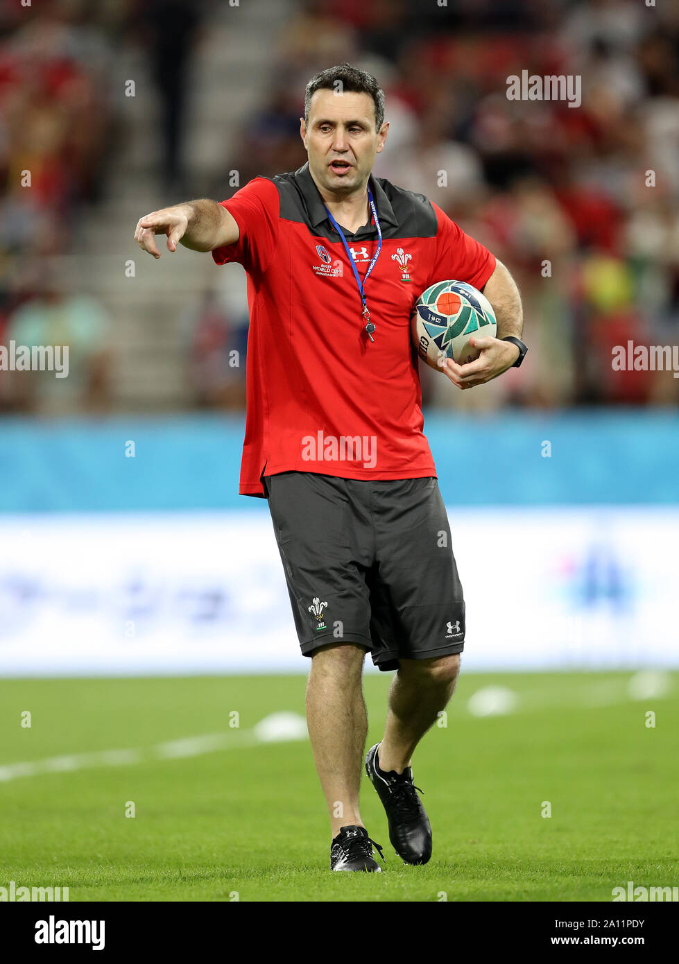 Wales attack coach Stephen Jones before the 2019 Rugby World Cup Pool D ...