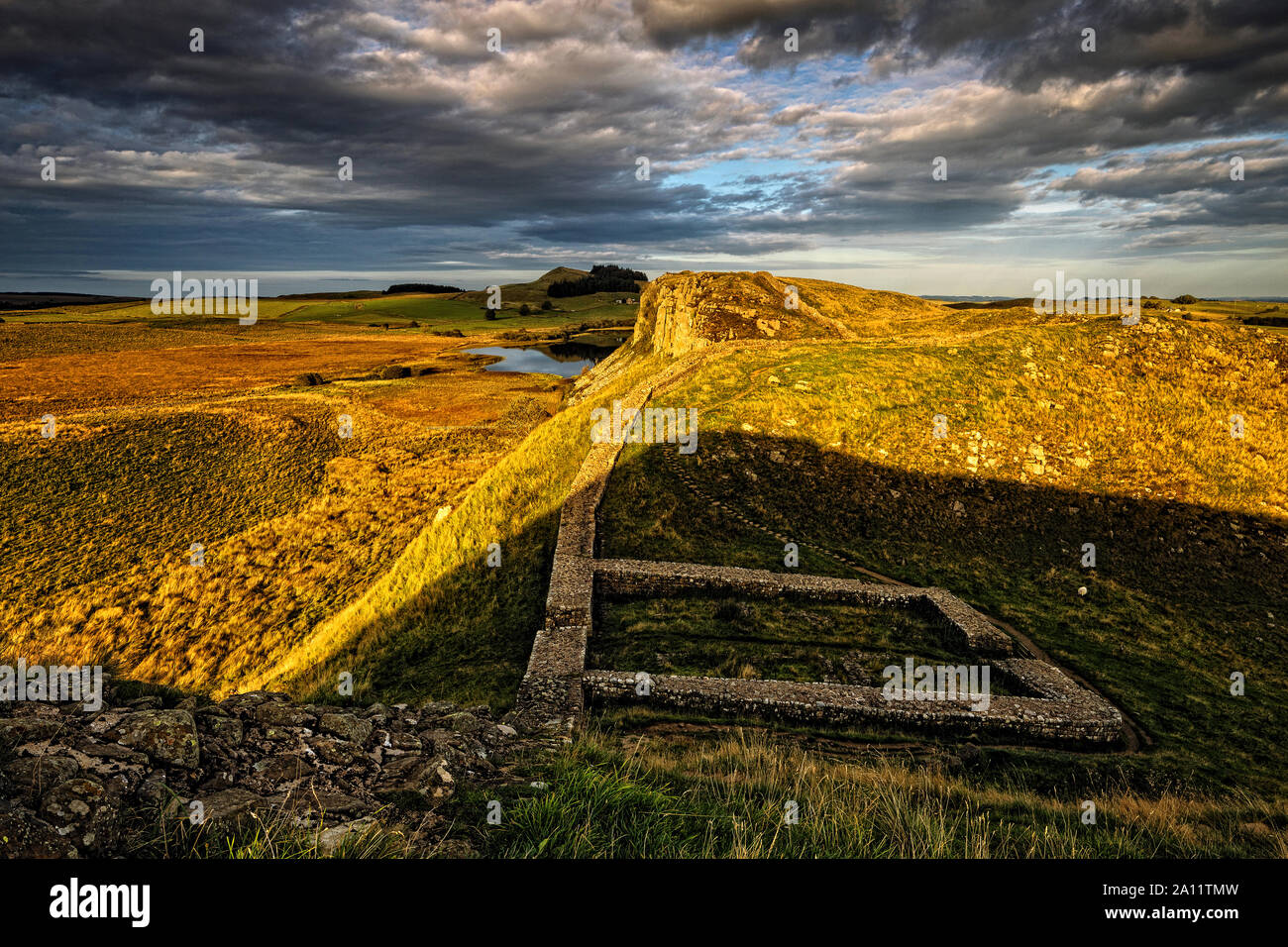 Milecastle 39 on Hadrian's Wall Stock Photo - Alamy