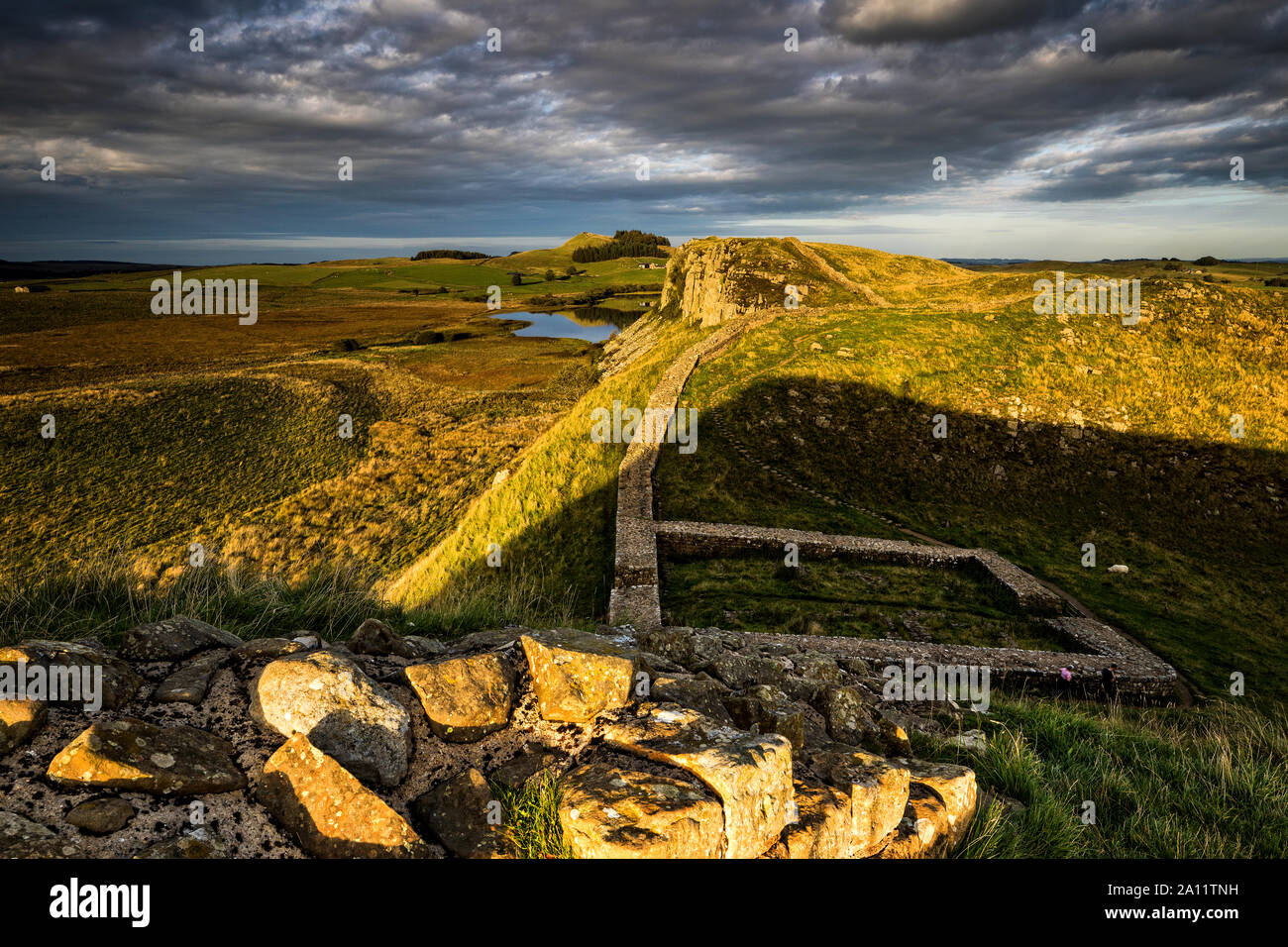 Milecastle 39 on Hadrian's Wall Stock Photo - Alamy